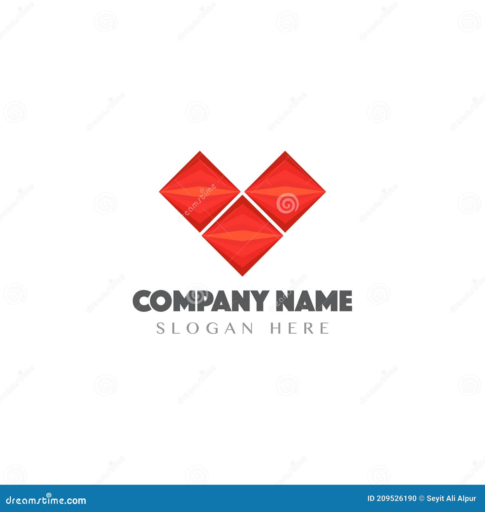 Red company logo stock vector. Illustration of element - 209526190