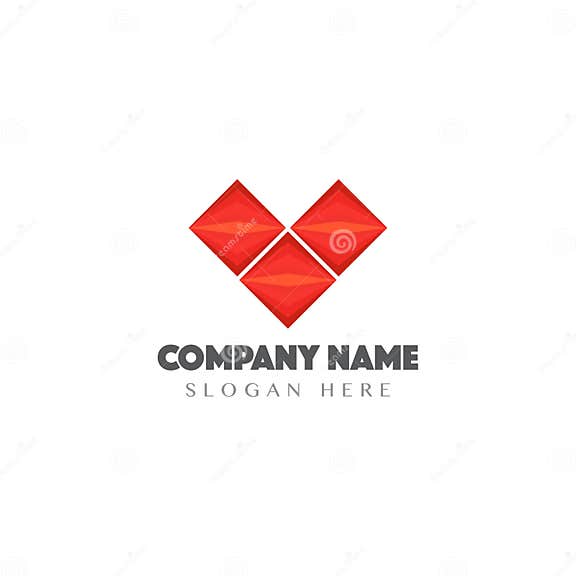 Red company logo stock vector. Illustration of element - 209526190