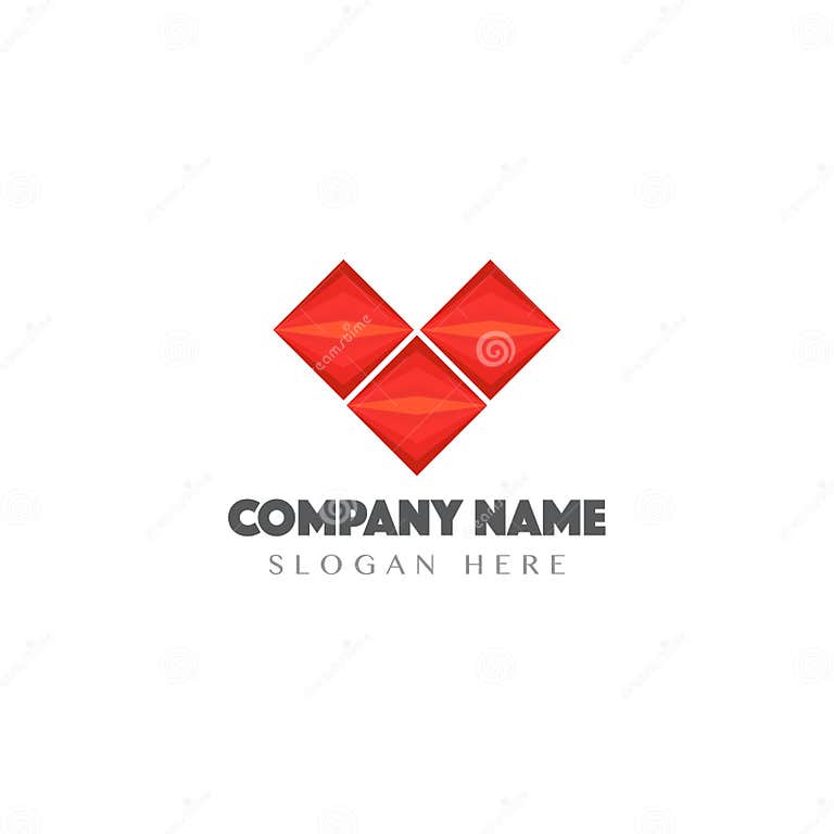 Red company logo stock vector. Illustration of element - 209526190