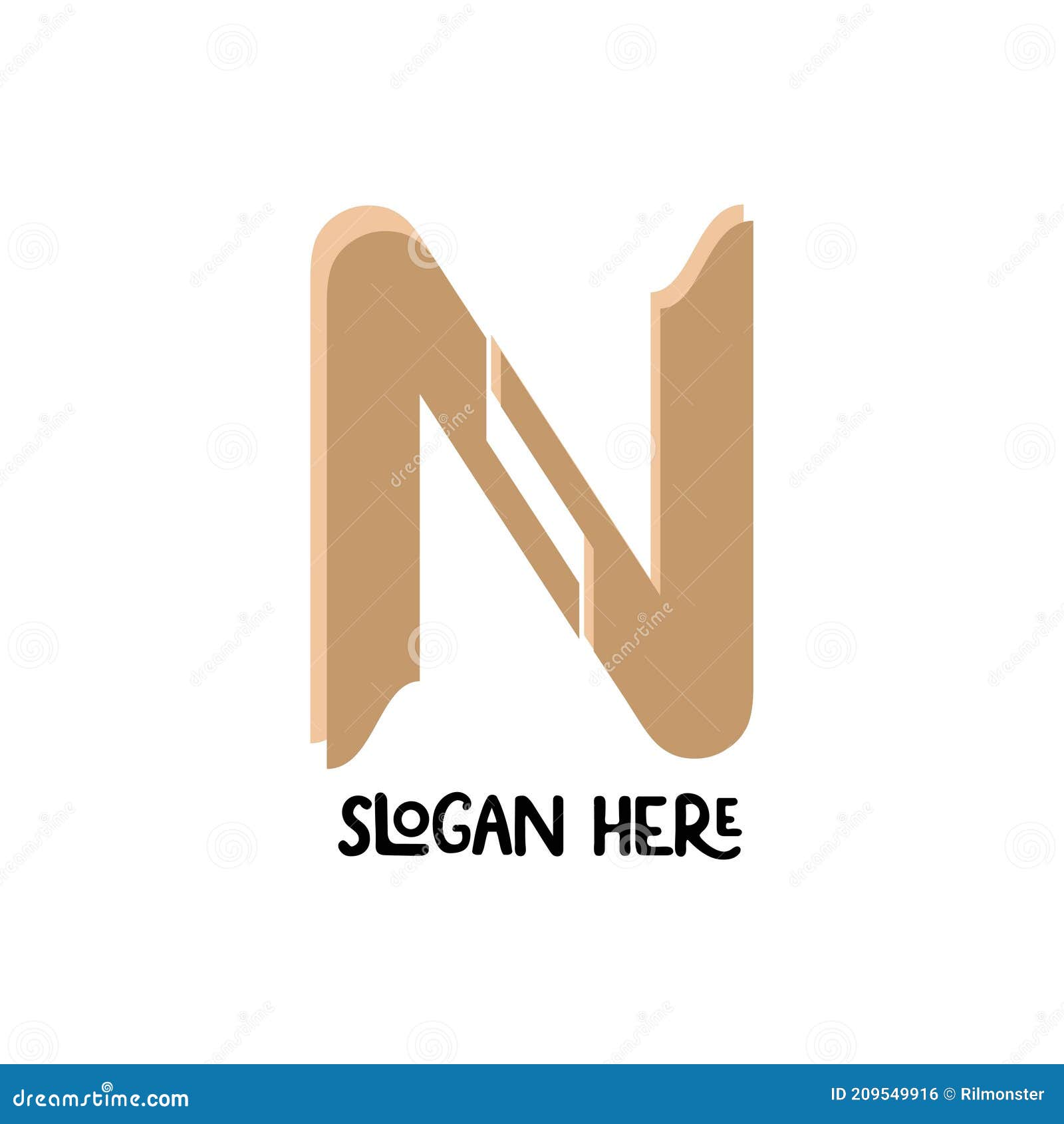 N Alphabet Icon and Logo Vector Design Stock Illustration ...