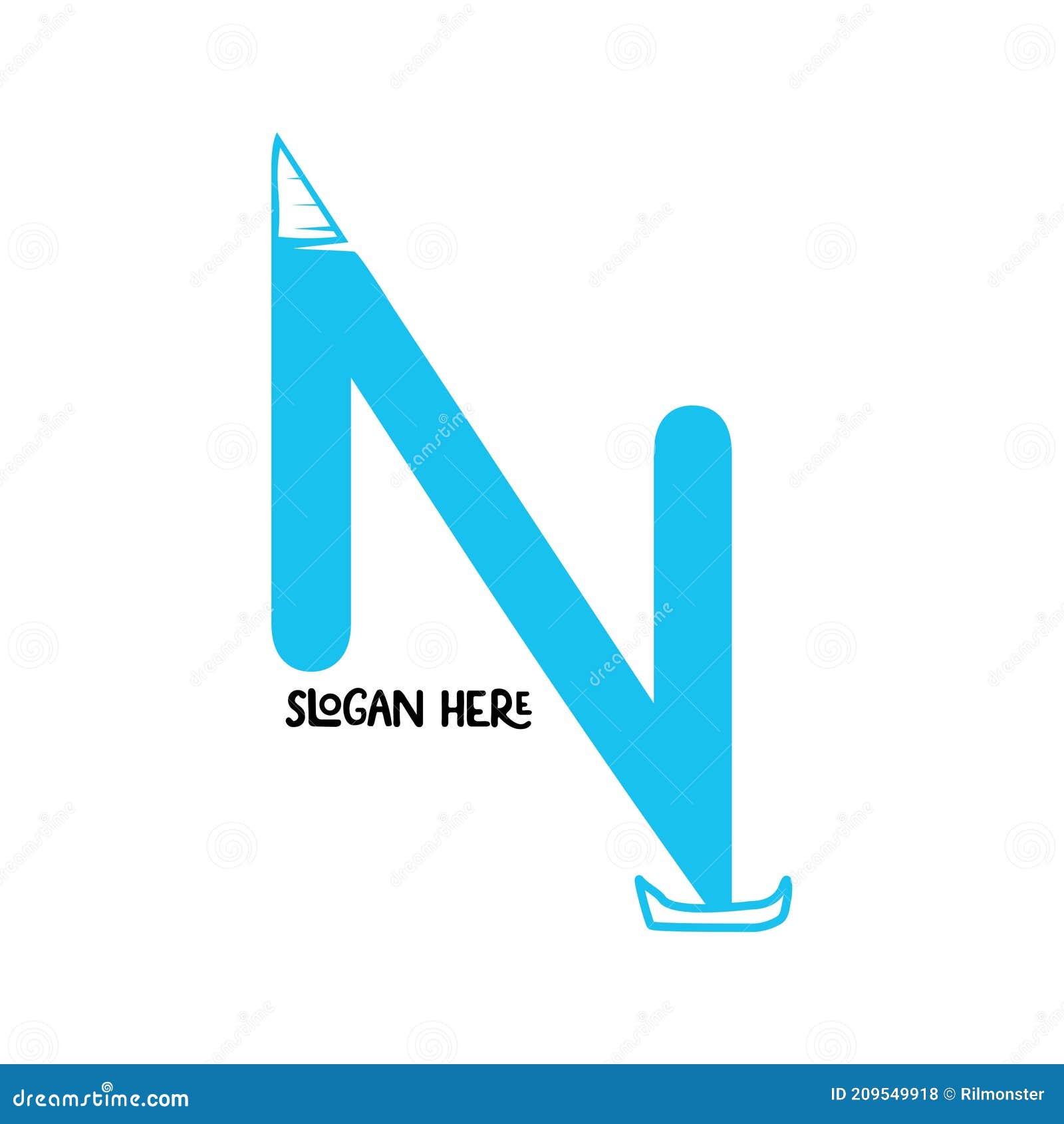 Blue N Logo Icon Design Vector Design Stock Vector - Illustration of ...