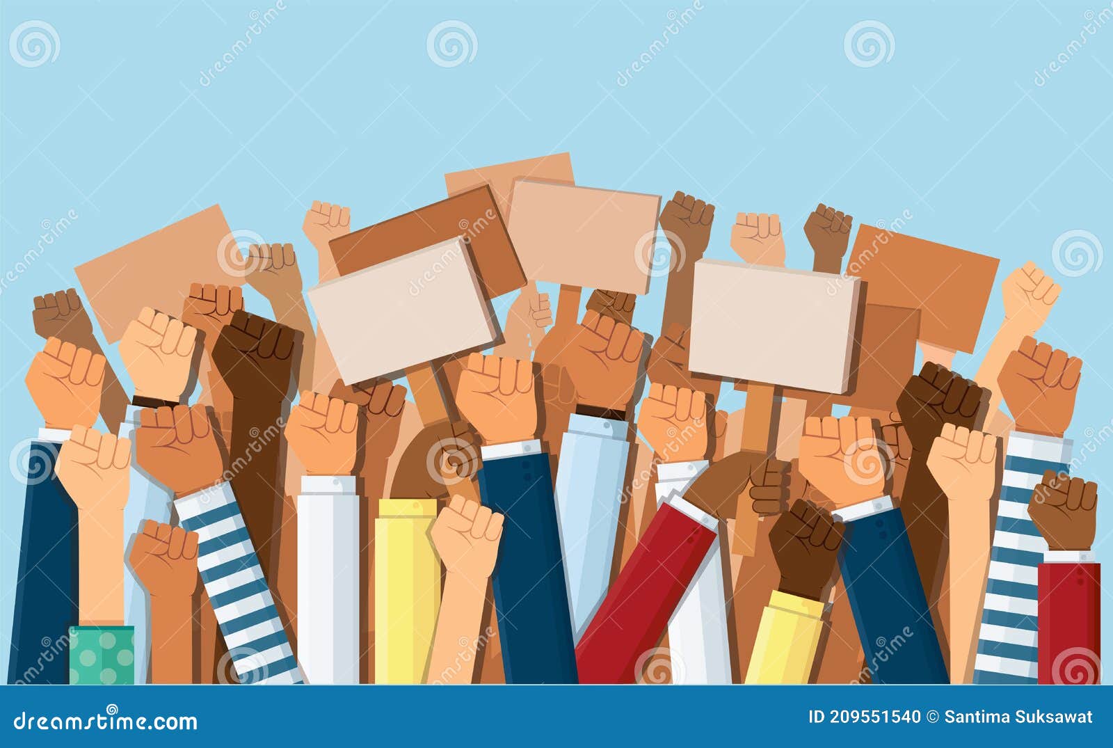 Group of Fists Raised in Air. Group of Protestors Fists Raised Up in ...