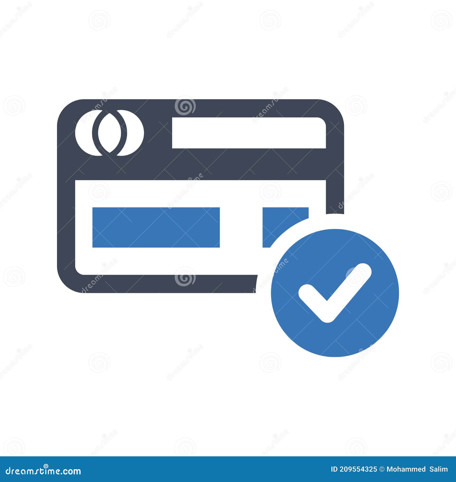 Payment Card Validation Icon. Vector Graphics Stock Vector ...