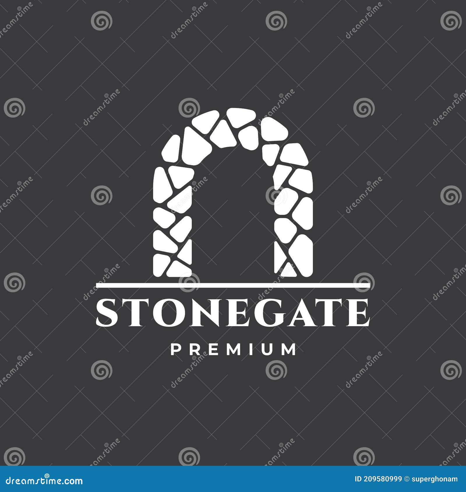 Gate Logo Door Home Entrance Icon Black House Doorway Or Real Estate ...