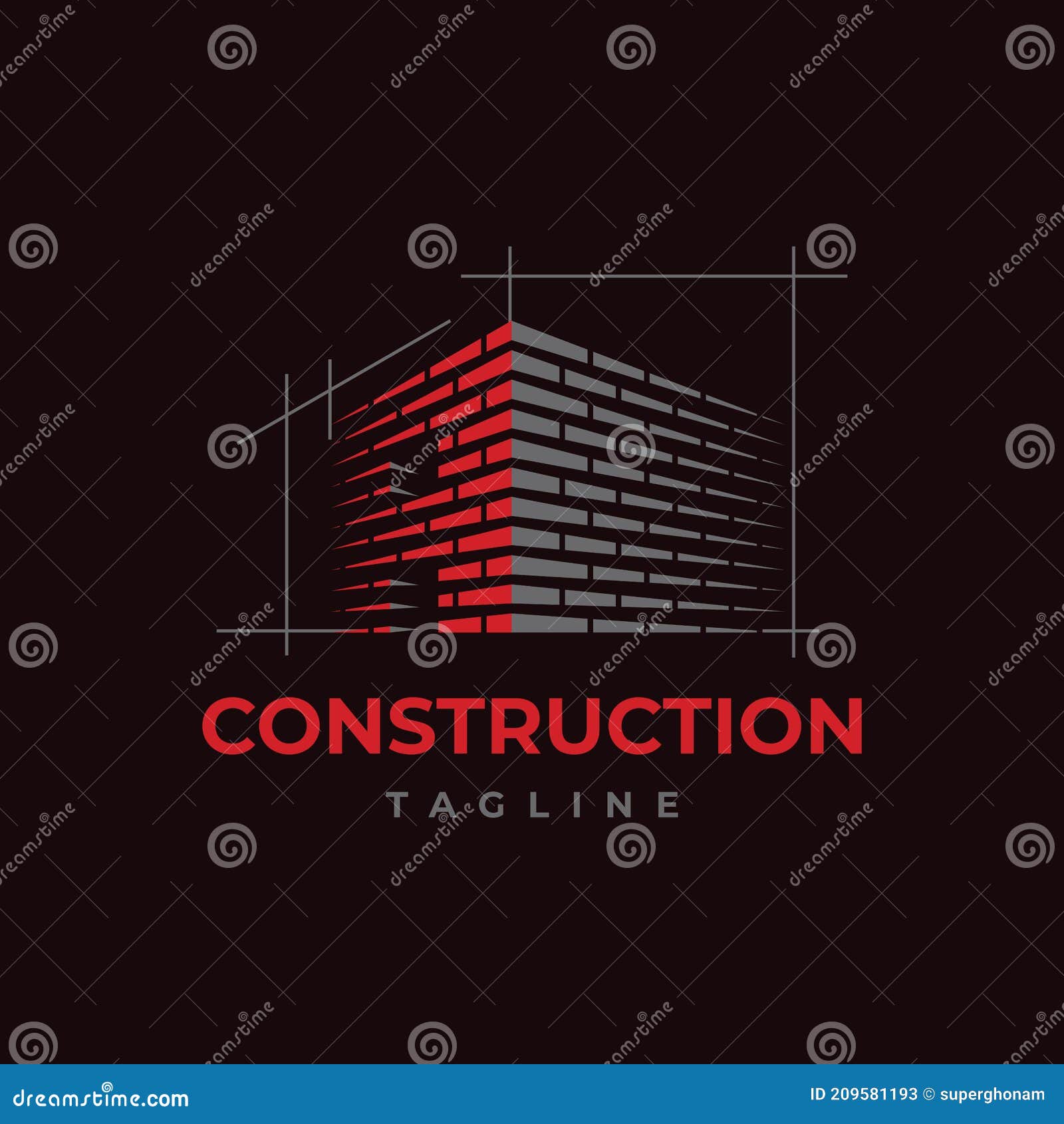 Home Build Symbol Logo Design Template. Brick Work with Letter a ...