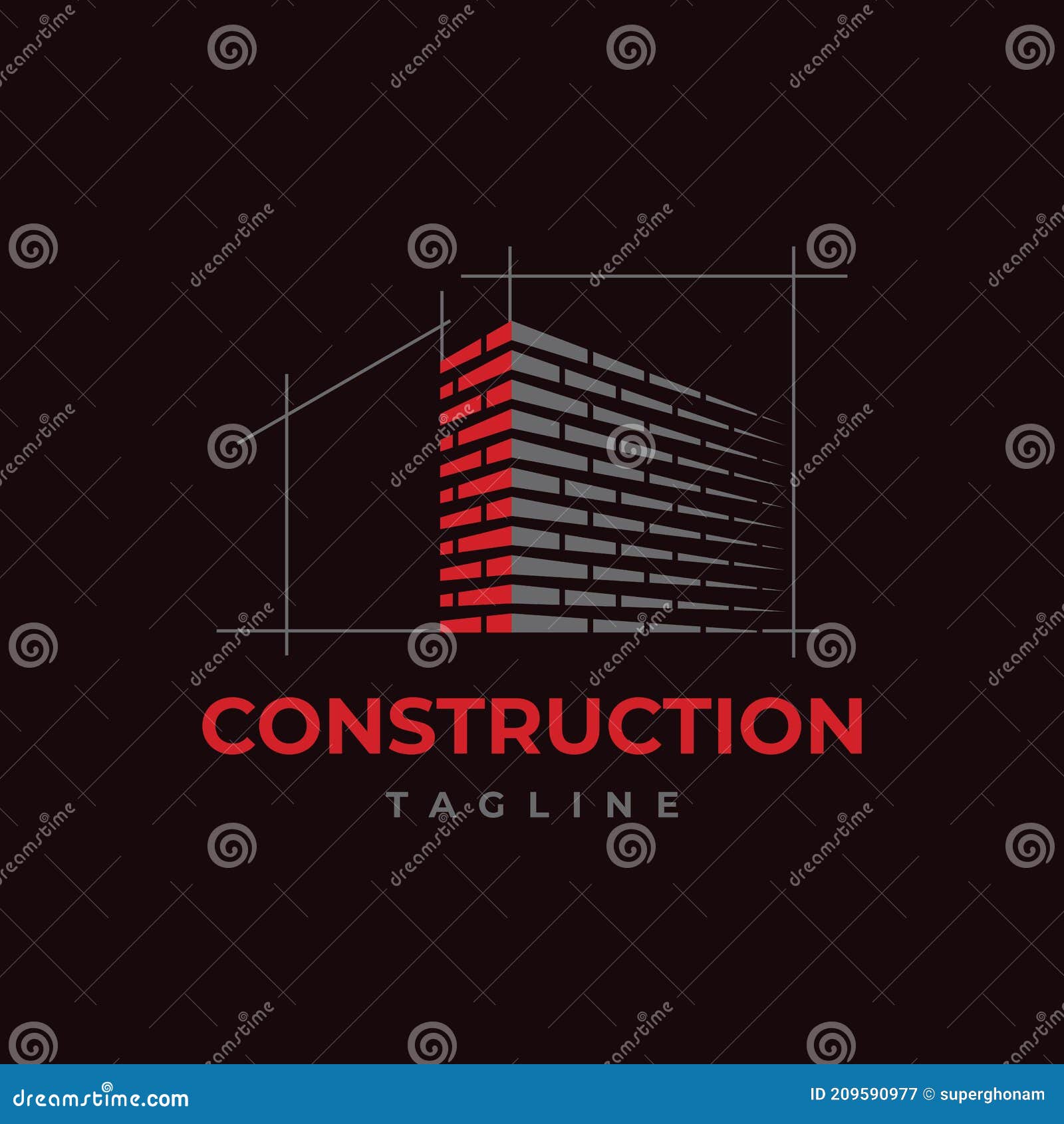 Home Build Symbol Logo Design Template. Brick Work with Letter I ...