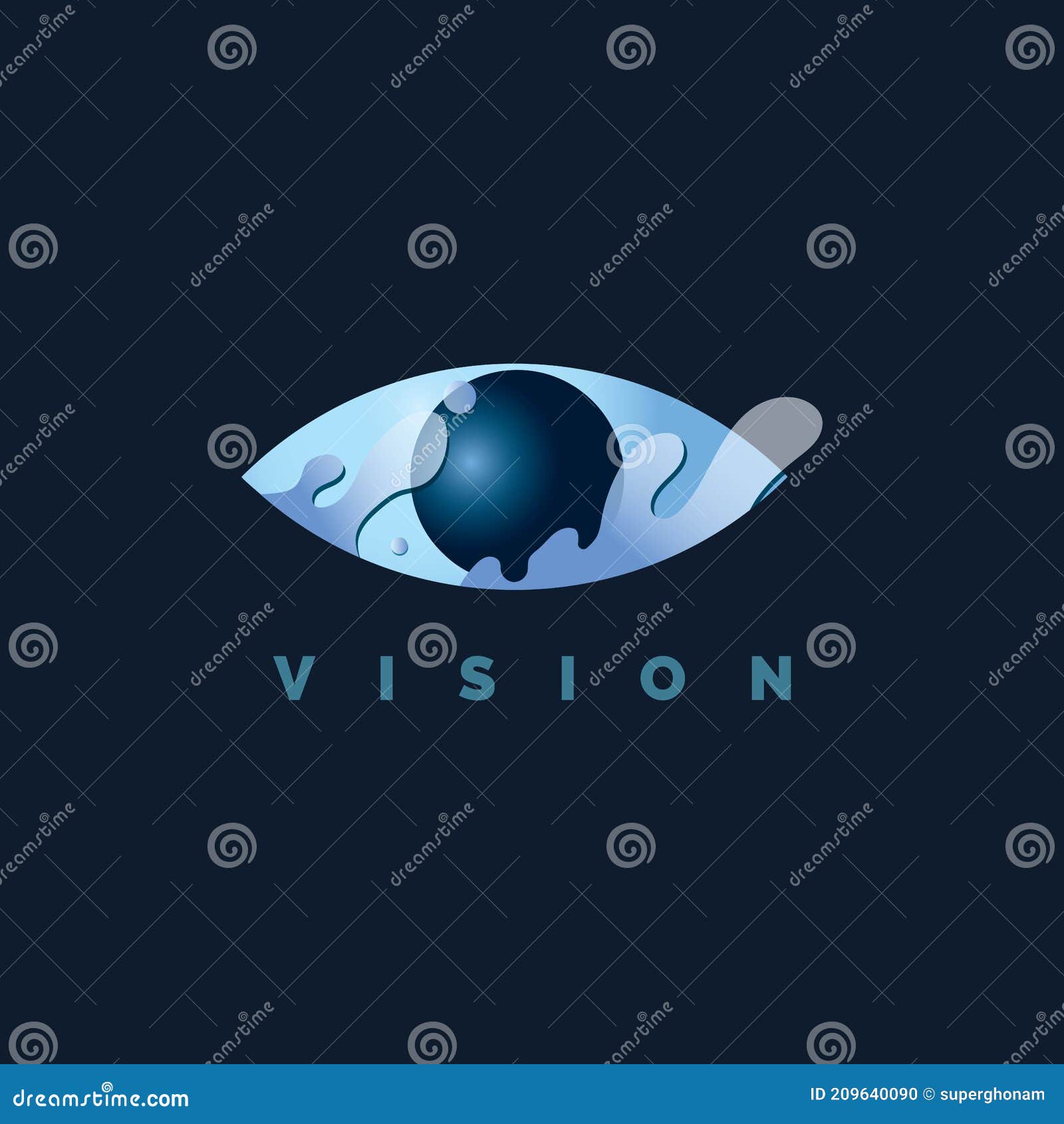 Eye Water Illustration Logo Design Vector Template Stock Vector ...