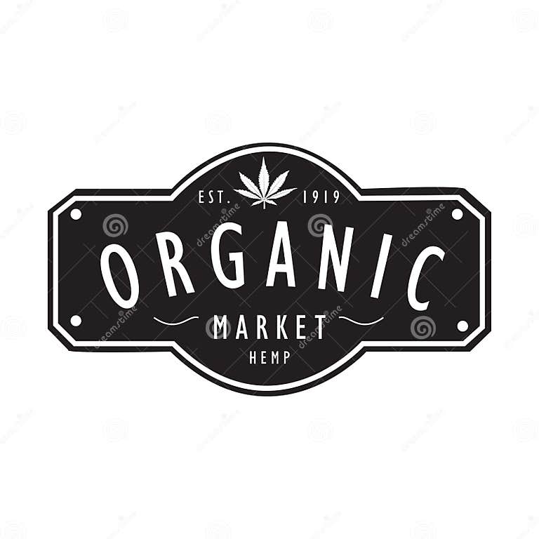 Classic hemp emblem badge. stock vector. Illustration of abstract ...