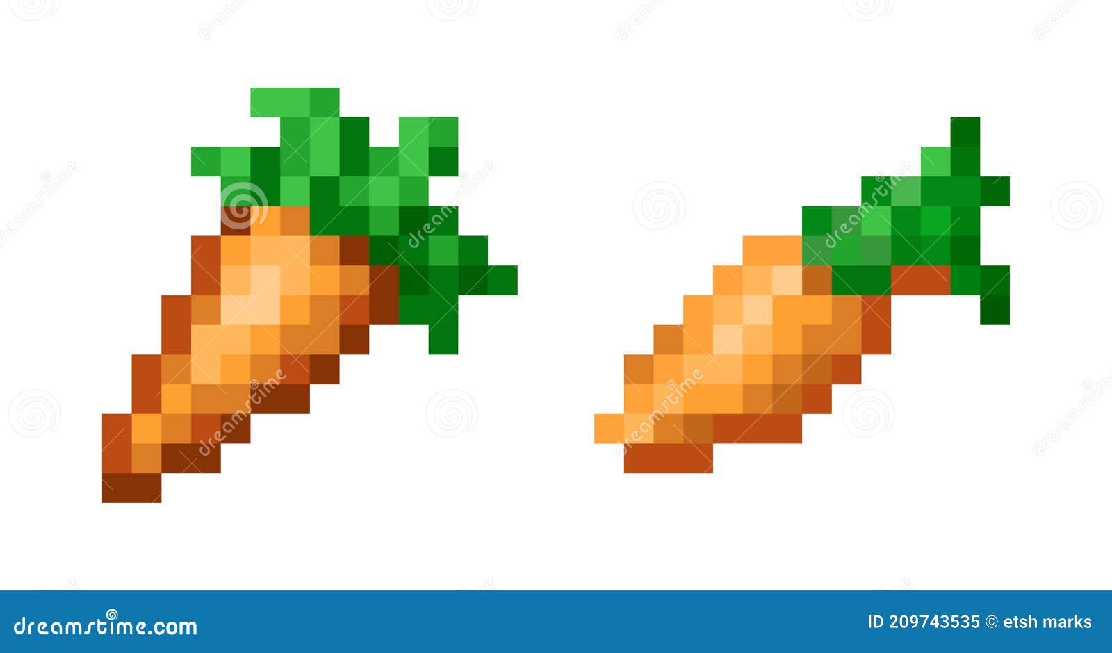 Minecraft Carrot Pixel Art