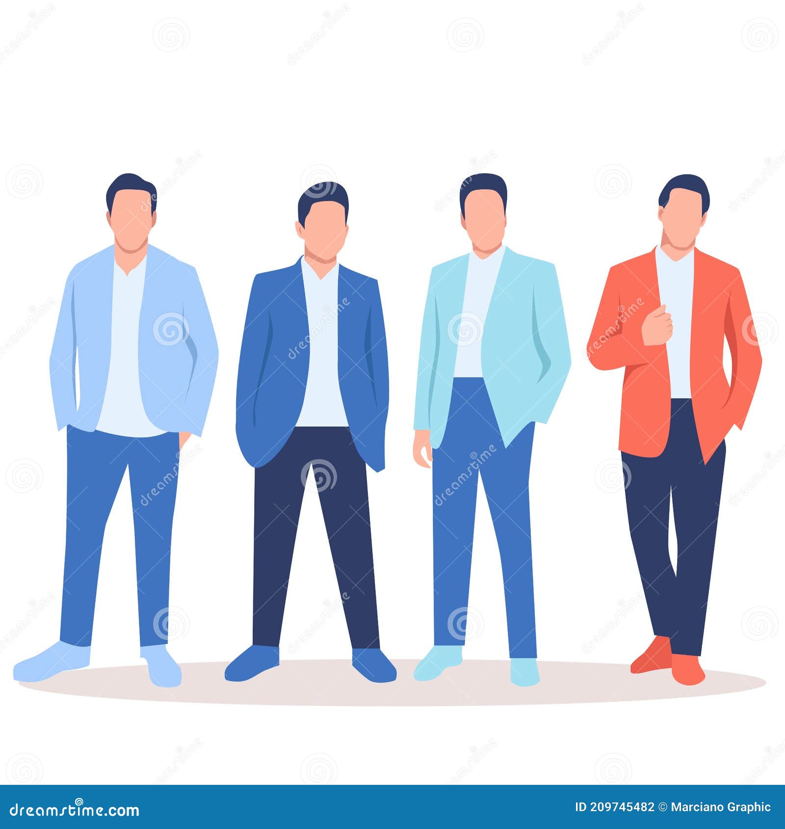 Business Multinational Team Vector Illustration Stock Vector ...