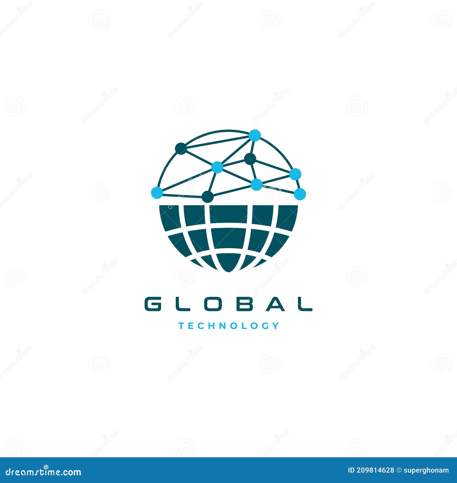 Global Connection Logo Design Vector Template Stock Vector ...