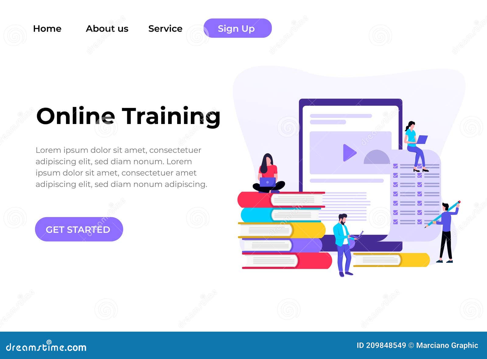 Modern Flat Design Concept of Education for Website Banner and Landing ...