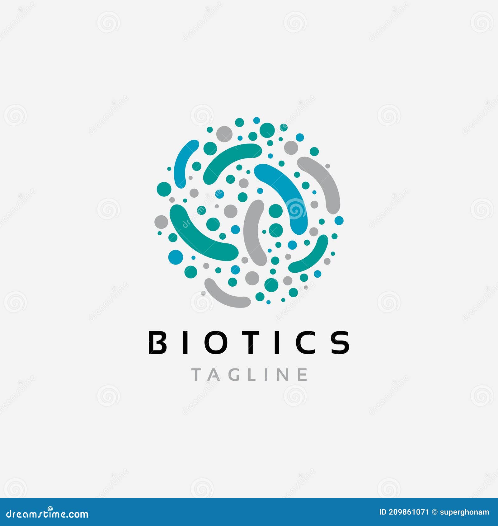Bacterial Logo Design Illustration Vector Template Stock Vector ...