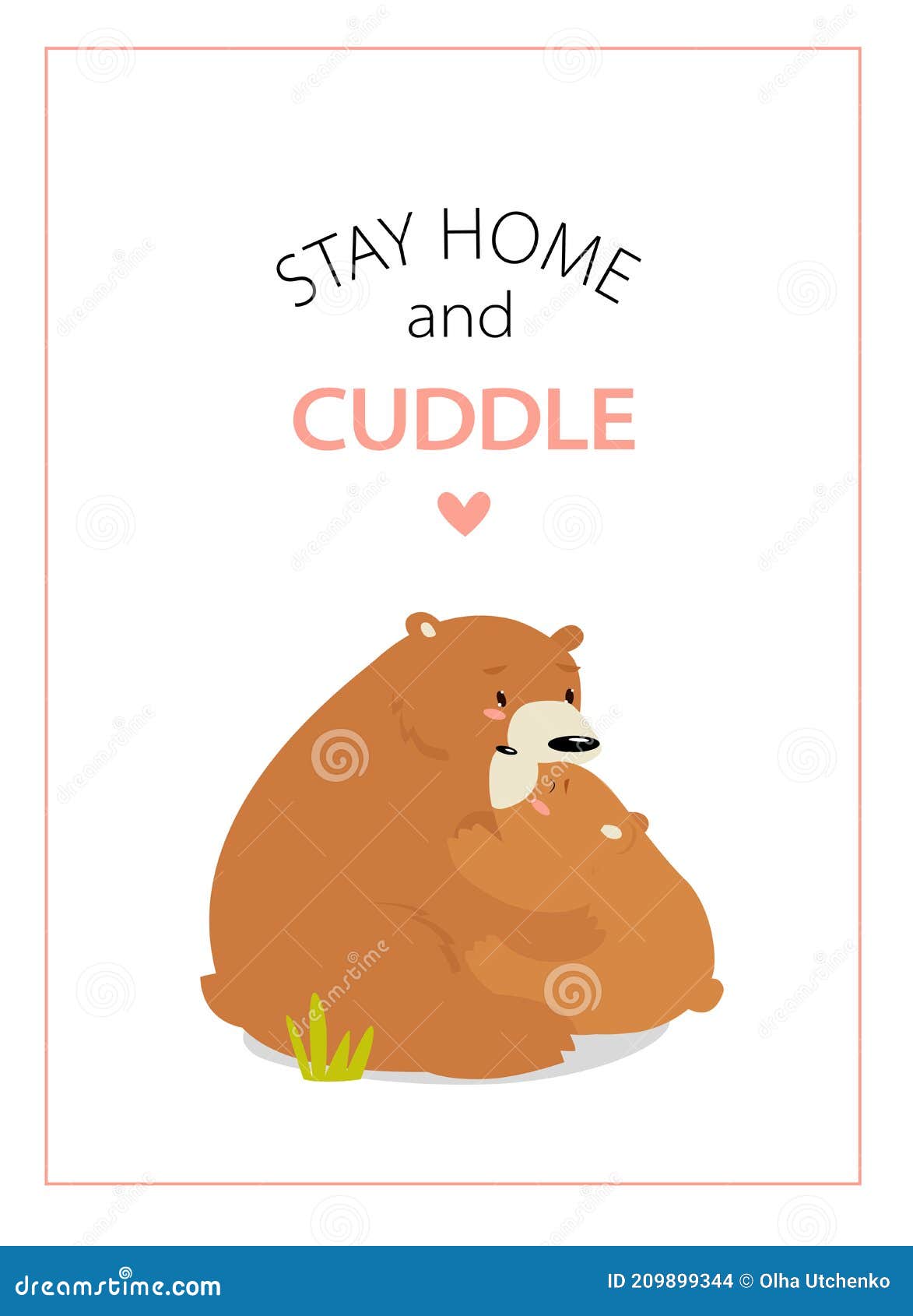Print. Stay Home and Cuddle Vector Poster. Stock Vector - Illustration ...