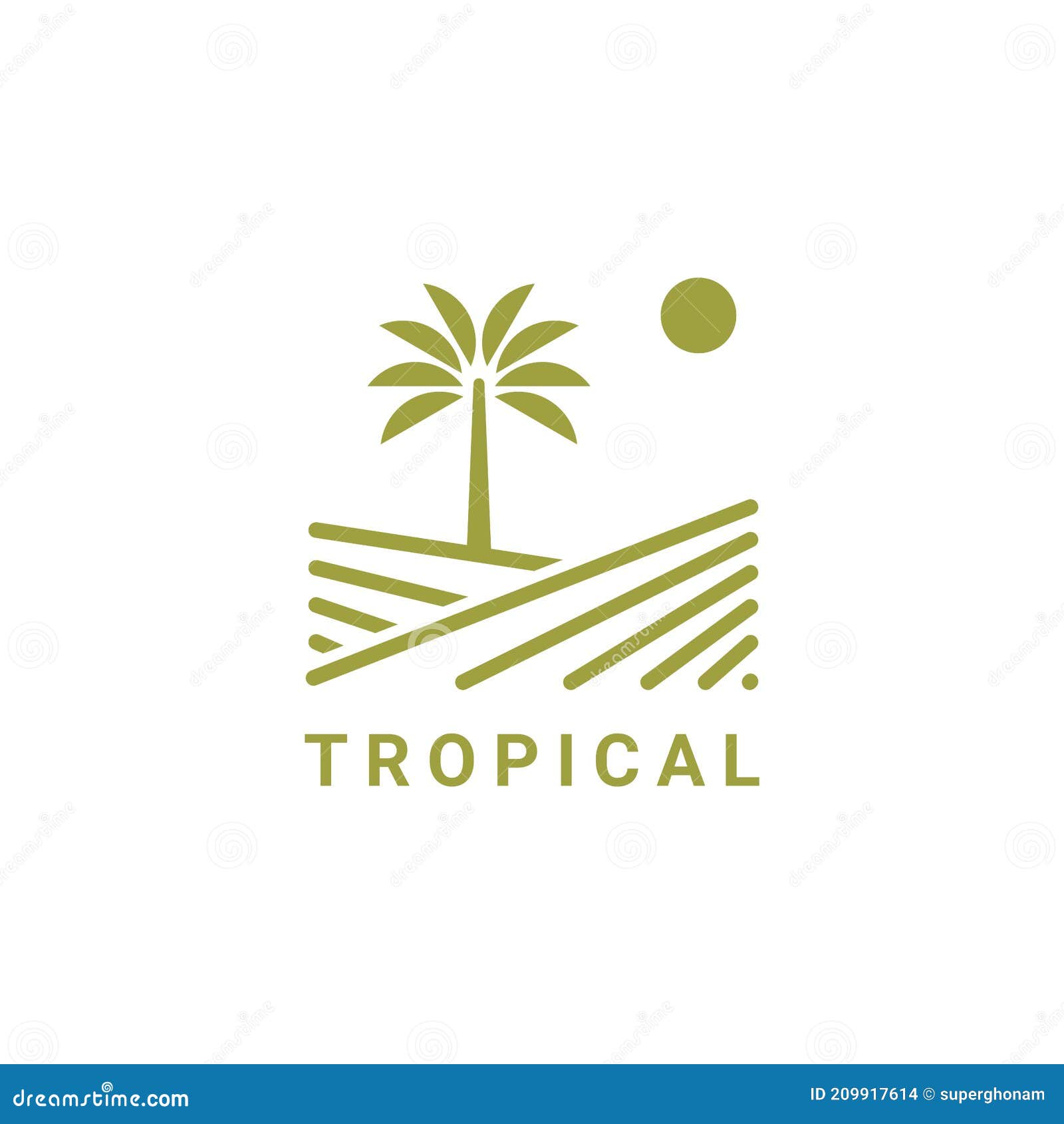 Tropical Logo Design Inspiration Vector Template Stock Vector ...