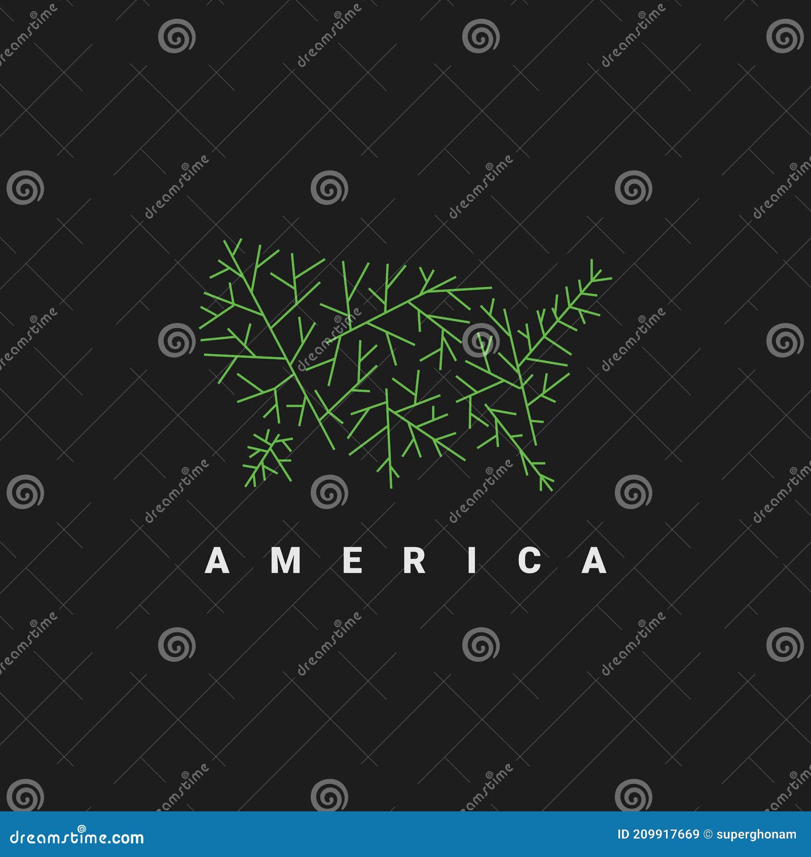 America Map Logo Design Vector Template Stock Vector - Illustration of ...