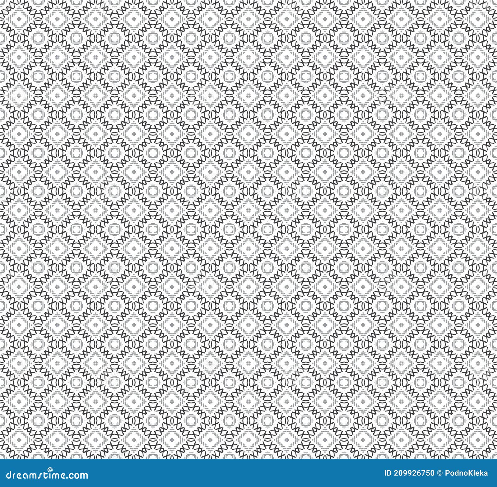 Stitching Geometric Embroidery Diamond Vector Seamless Pattern Texture ...