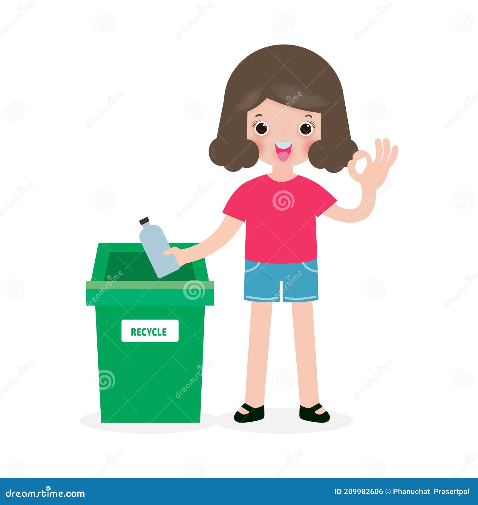 Children Rubbish For Recycling, Kids Segregating Trash, Recycling Trash ...