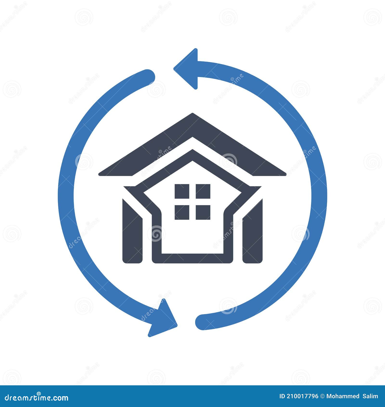 Home Exchange Icon. Vector Graphics Stock Vector - Illustration of real ...