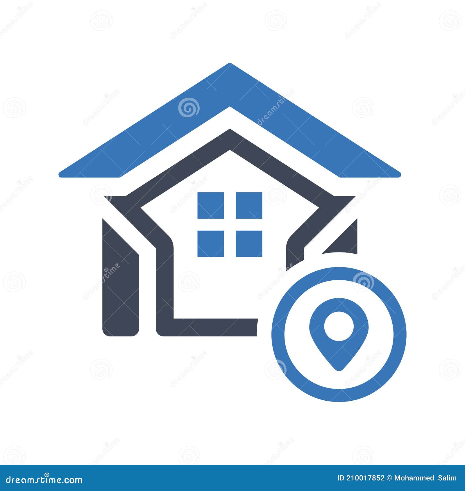 Home Address Icon. Vector Graphics Stock Vector - Illustration of icon ...