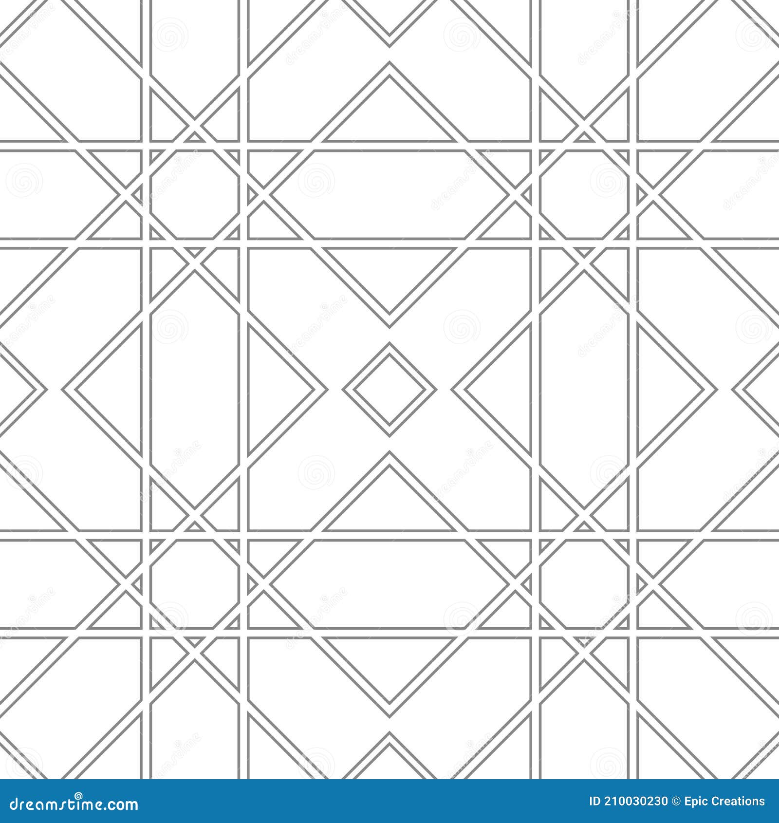 Seamless Pattern Design with Intricate Geometrical Shapes. Stock Vector ...