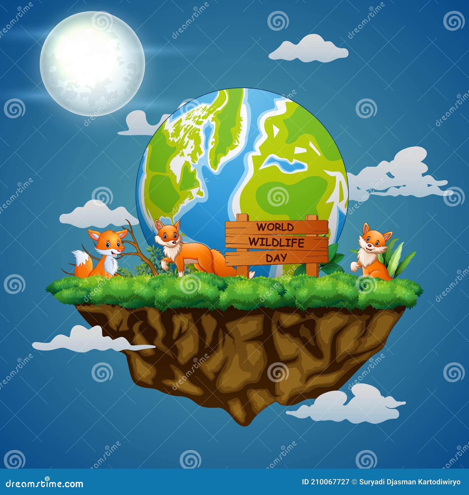 Set Of Three Foxes. Cartoon Vector | CartoonDealer.com #145583487