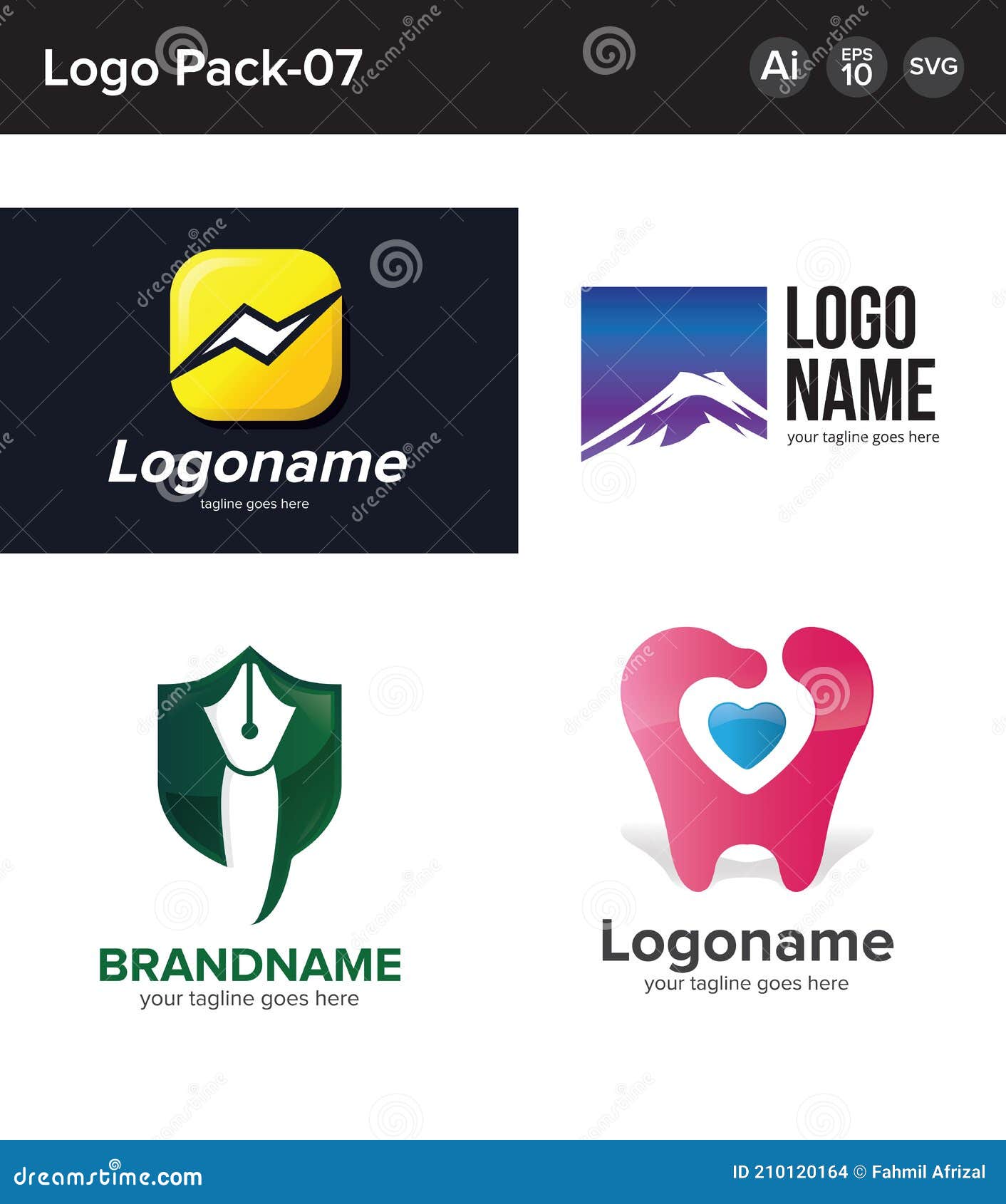 Logo Pack Design Trend Awesome Stock Vector - Illustration of focused ...