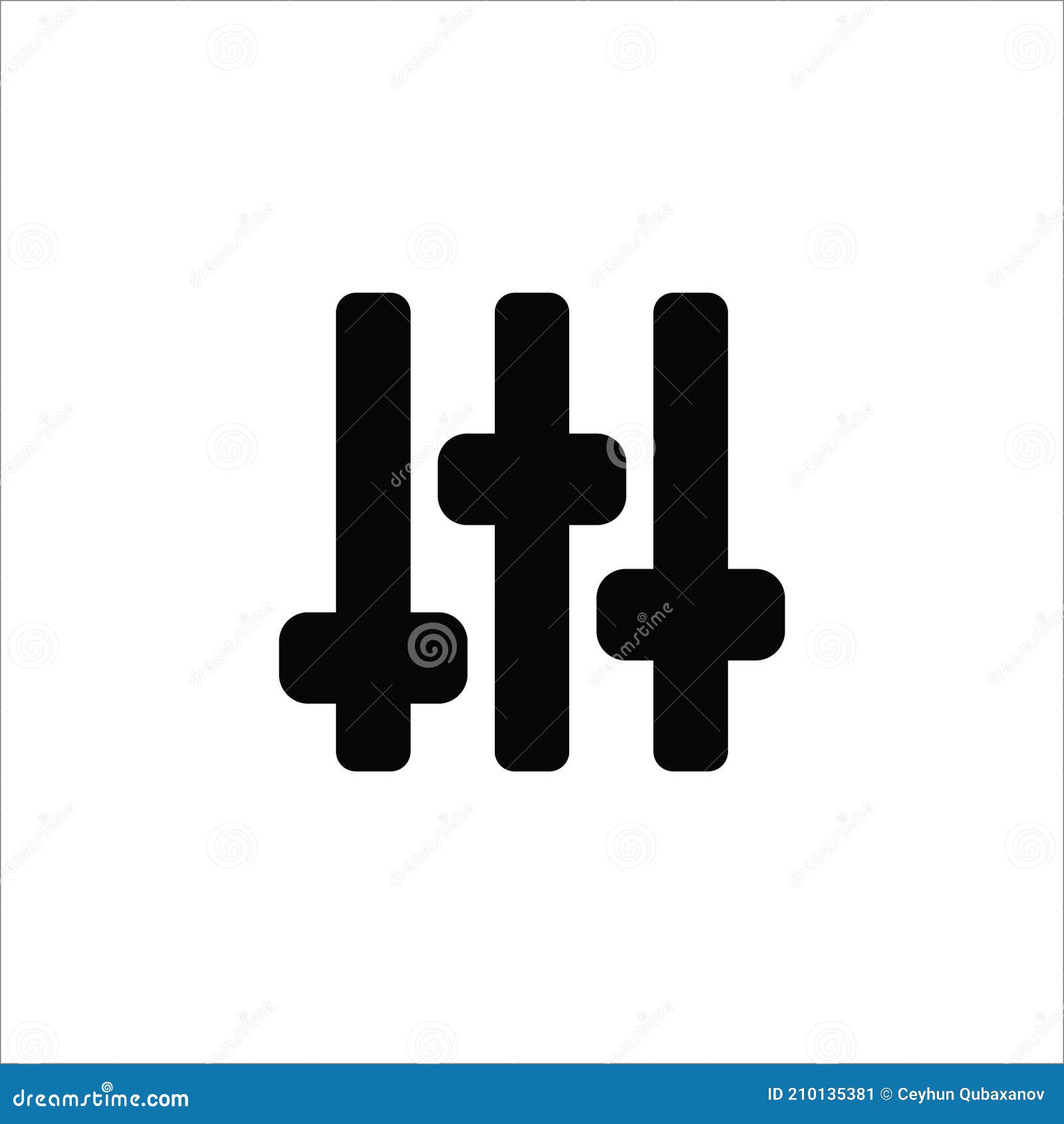 Equalizer Button Vector Solid Icons Stock Illustration - Illustration ...