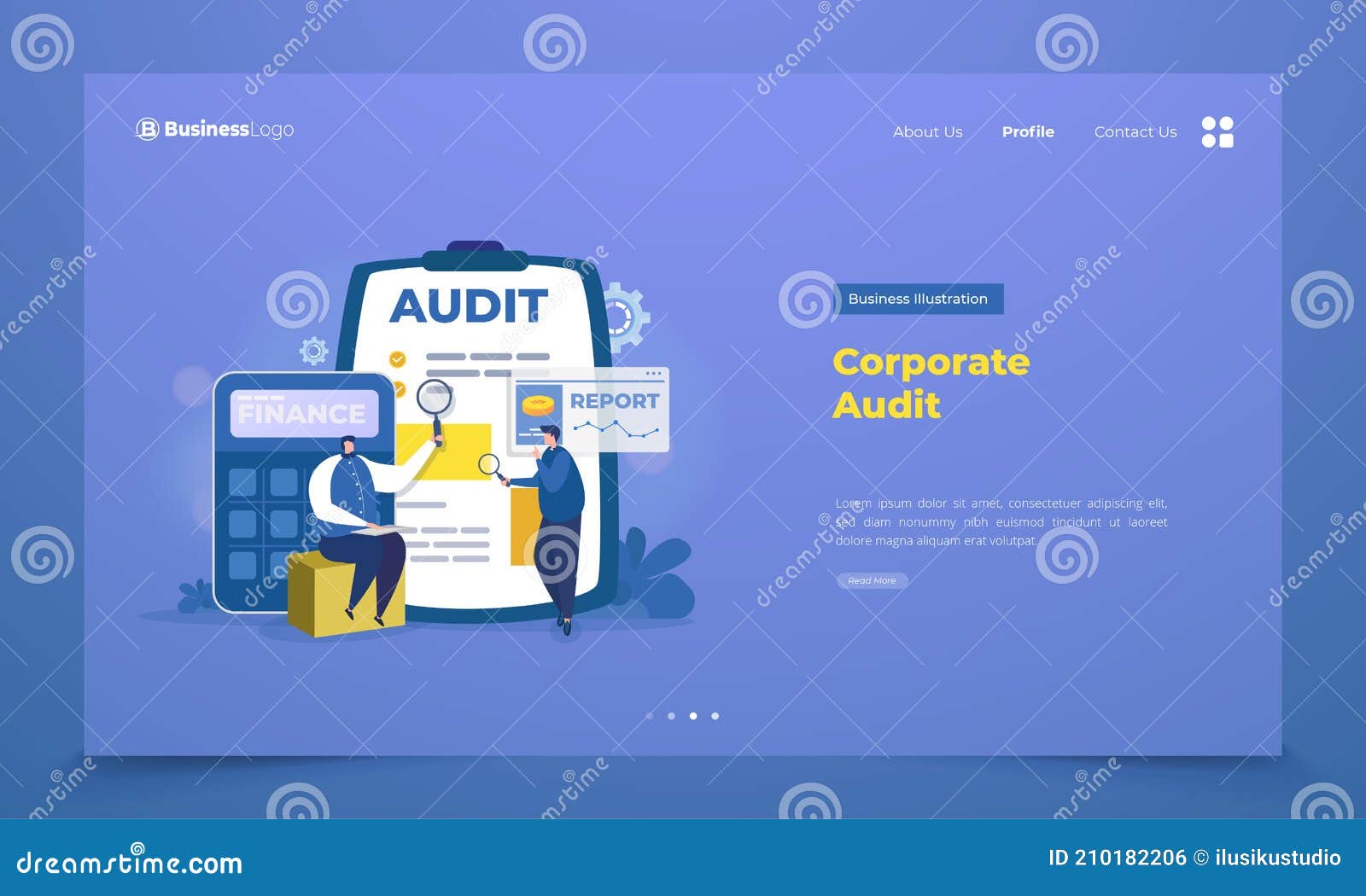 Business Corporate Team Audit Illustration Concept Stock Vector ...