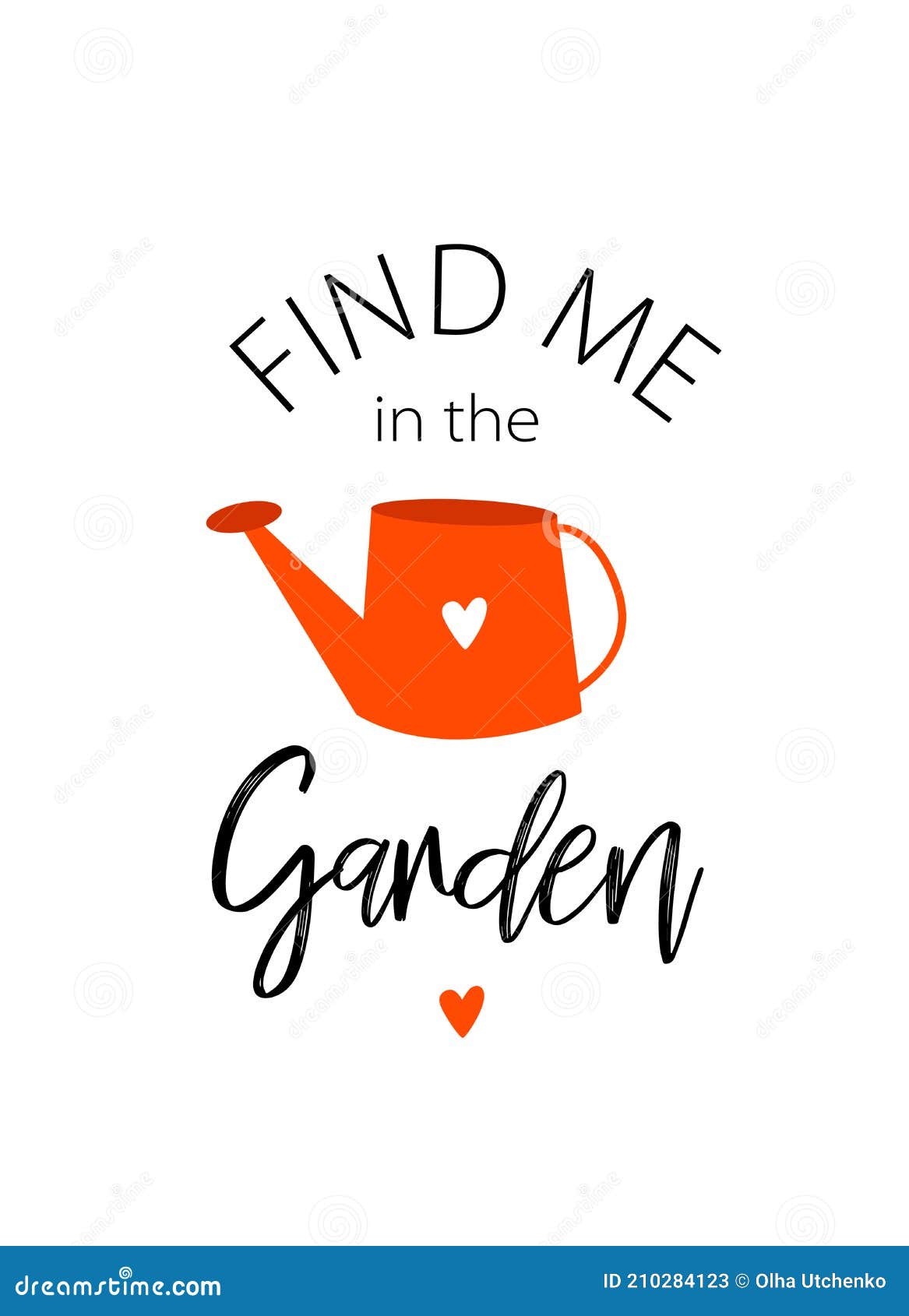 Print. Vector Typographic Poster "Find Me in the Garden" Stock Vector ...