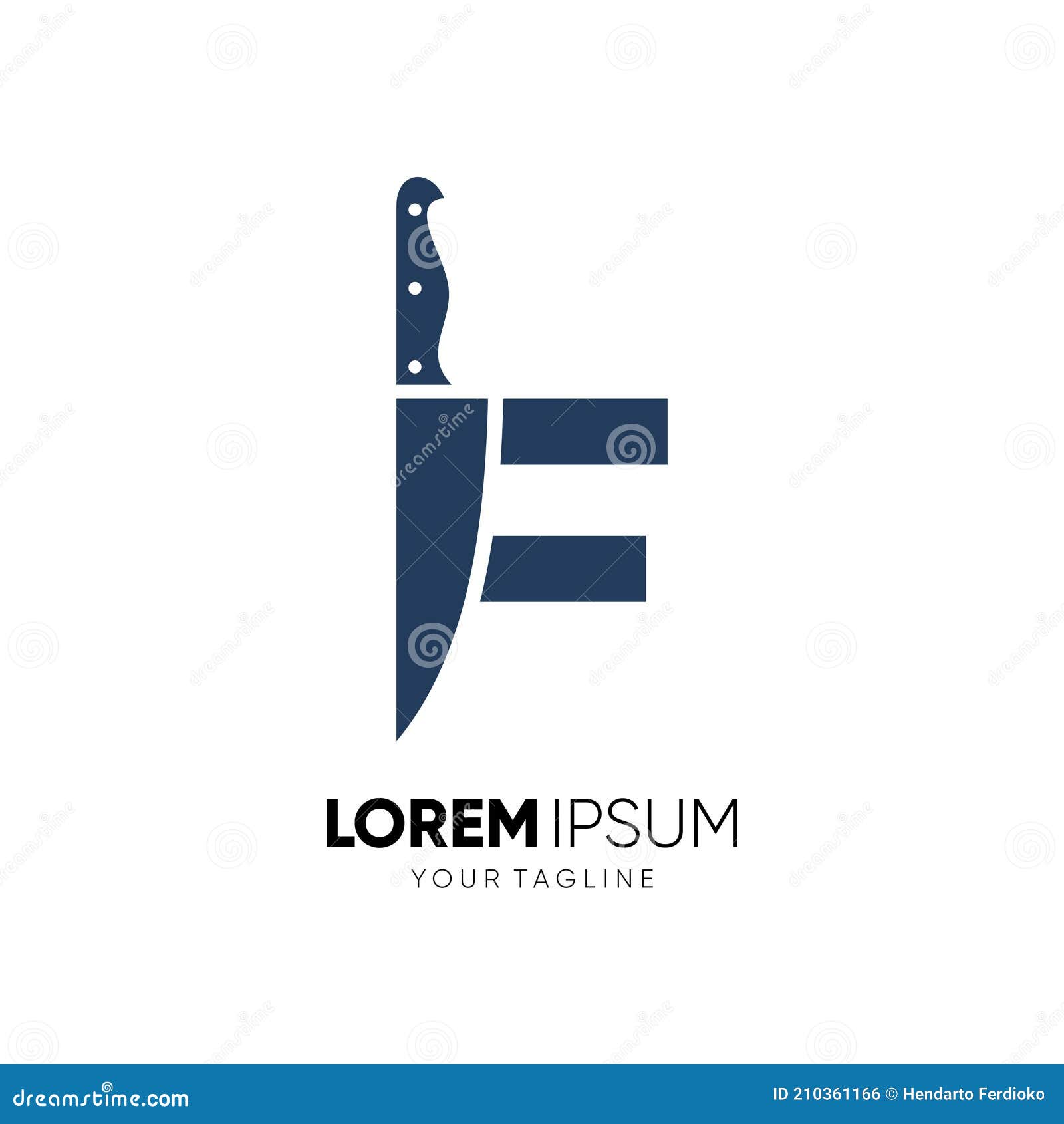 Letter F Knife Logo Design Vector Stock Vector - Illustration of ...