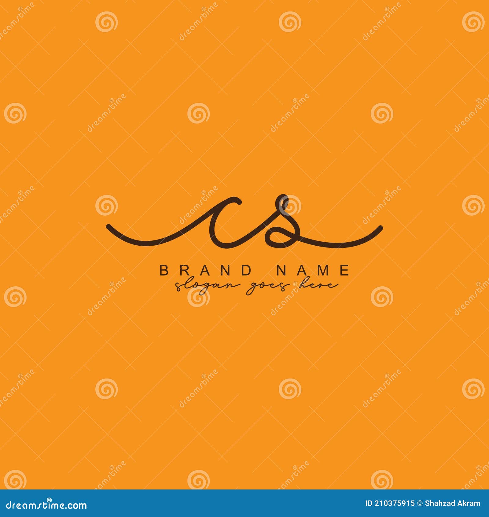 CS Initial Signature Logo - Handwritten Vector Logo Stock Vector ...