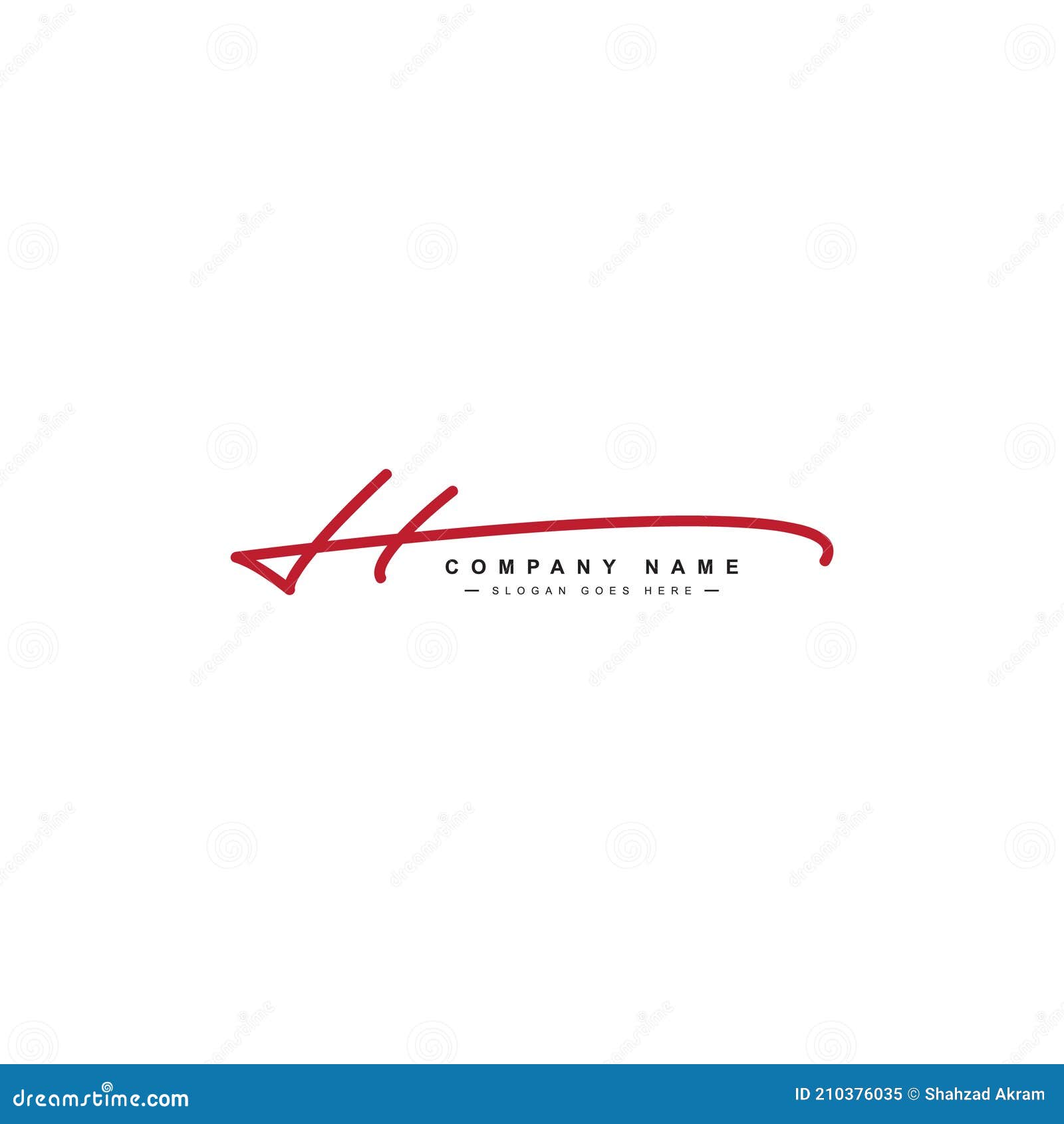 H Letter Signature Logo - Handwritten Vector Logo Stock Vector ...