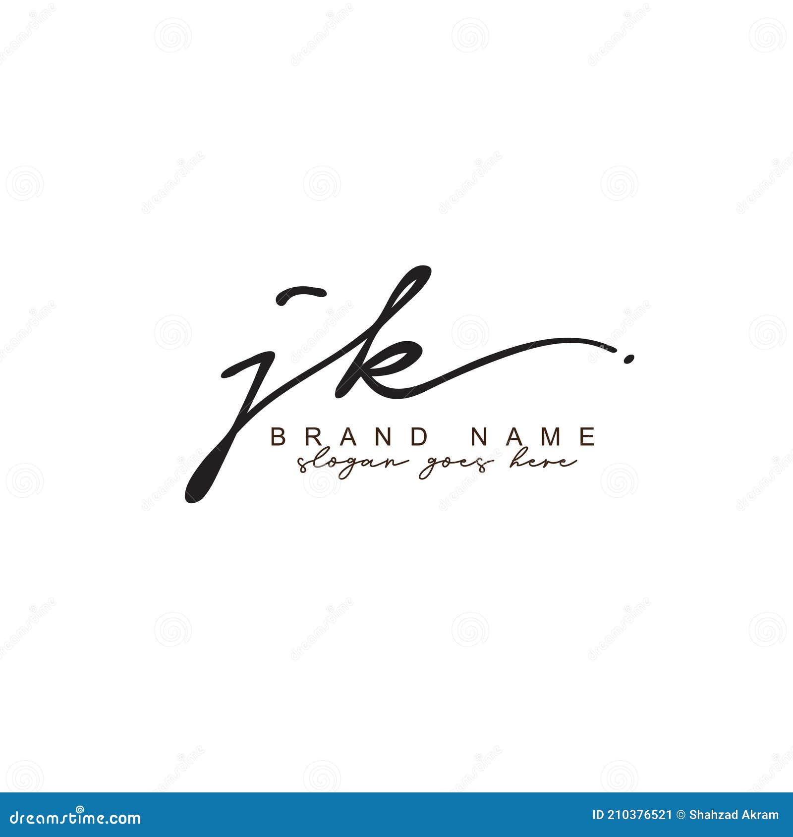 JK Initial Signature Logo - Handwritten Vector Logo Stock Vector ...