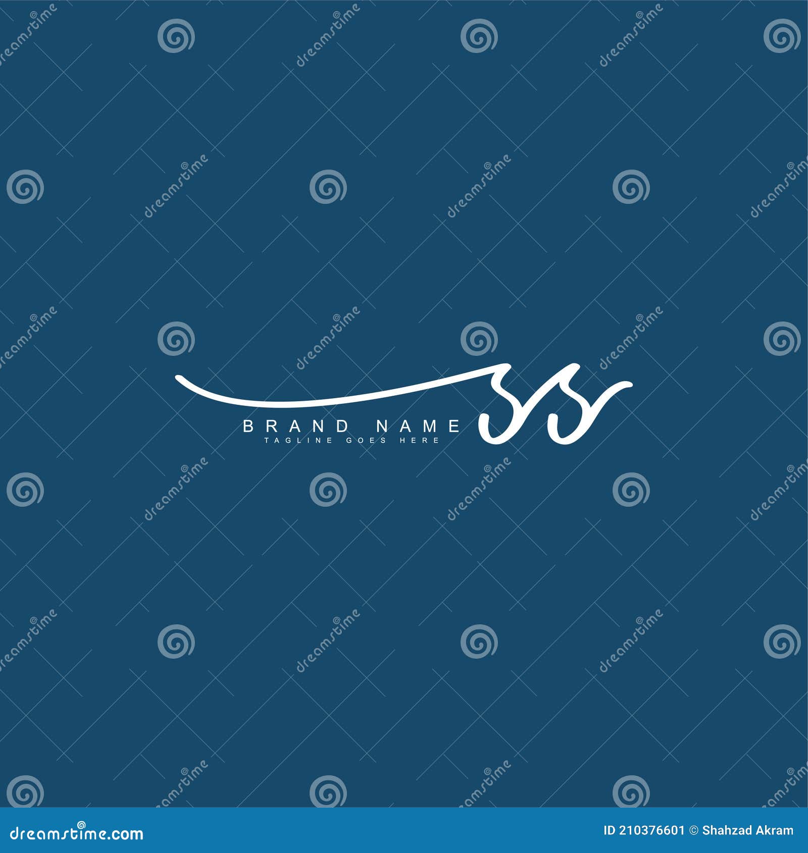 SS Initial Signature Logo - Handwritten Vector Logo Stock Vector ...