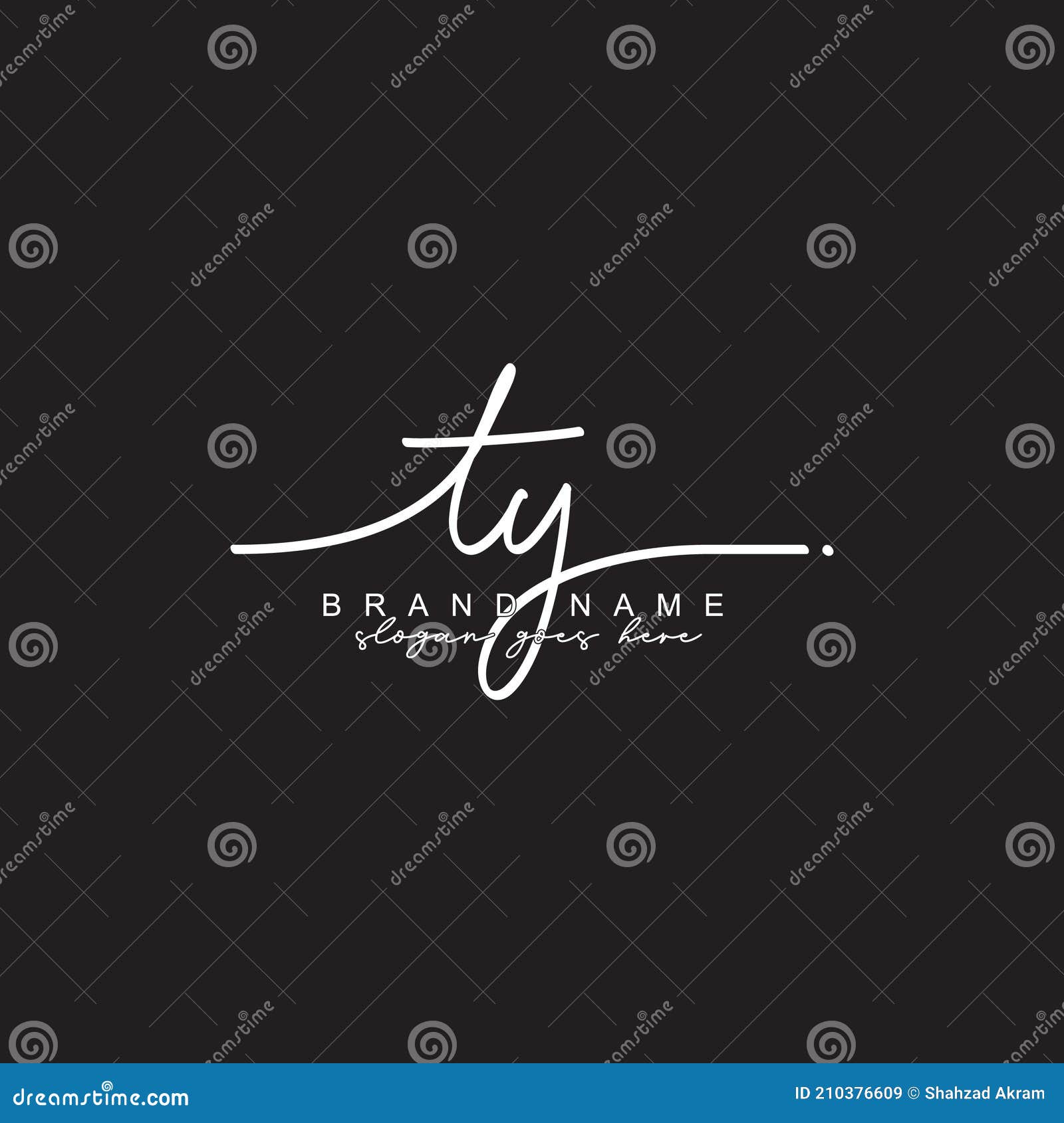 TY Initial Signature Logo - Handwritten Vector Logo Stock Vector ...