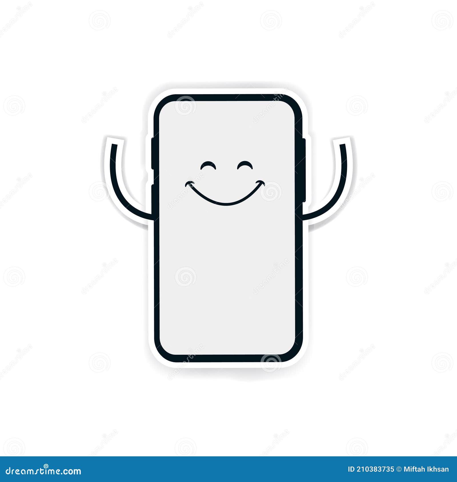 Smartphone Doodle Icon, Vector Black Line Illustration Royalty-Free ...