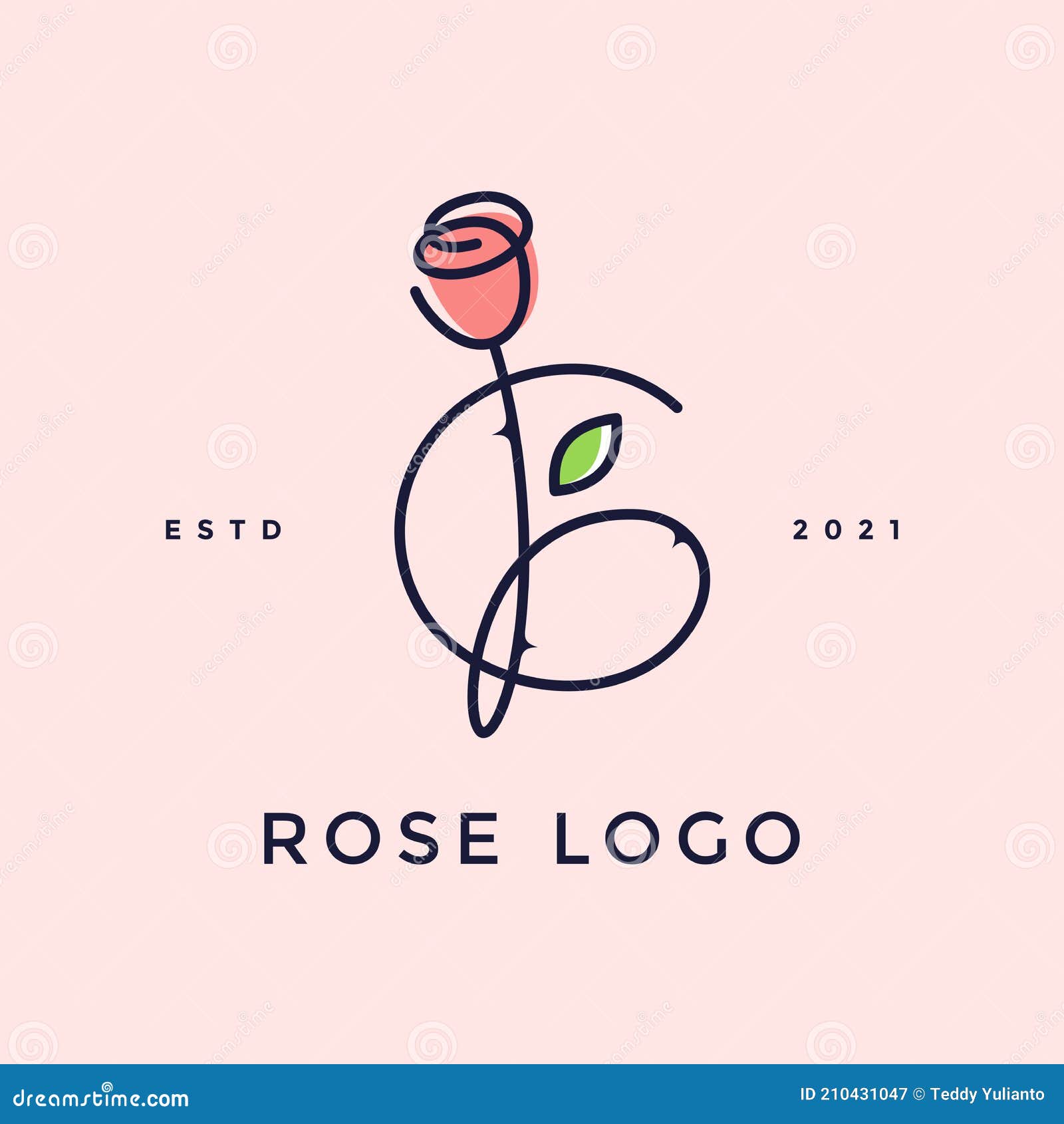 Charming Initial Rose Flower G Stock Vector - Illustration of florist ...