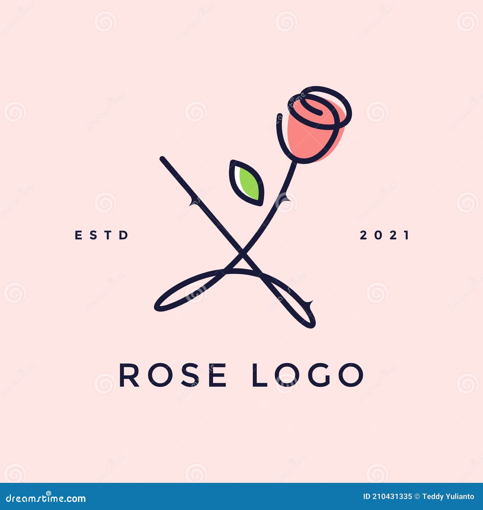 Charming Initial Rose Flower X Stock Vector - Illustration of leaf ...