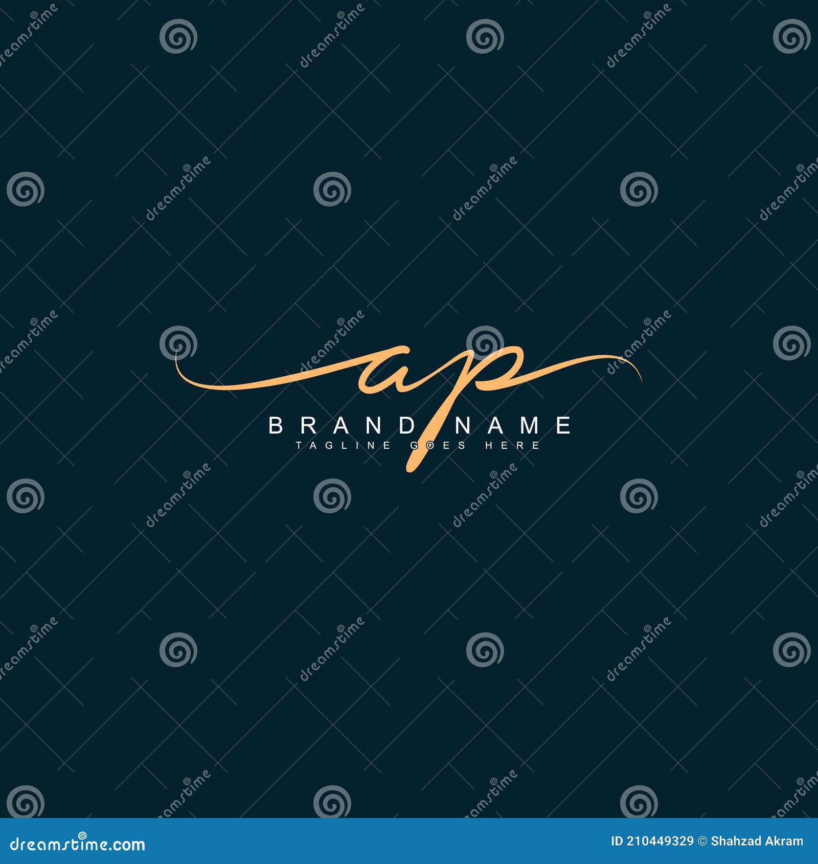 Initial Letter AP Logo - Handwritten Signature Logo Cartoon Vector ...