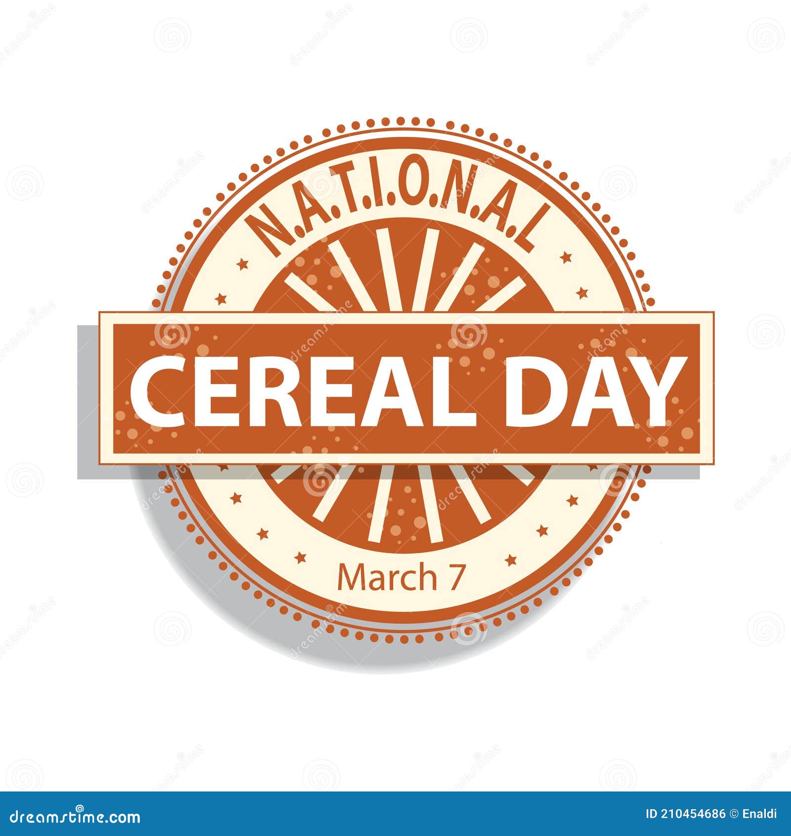 National Cereal Day Sign and Badge Stock Vector - Illustration of ...