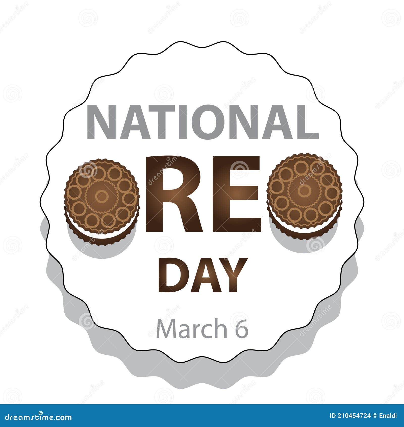 National Oreo Day Sign and Emblem Stock Vector - Illustration of ...