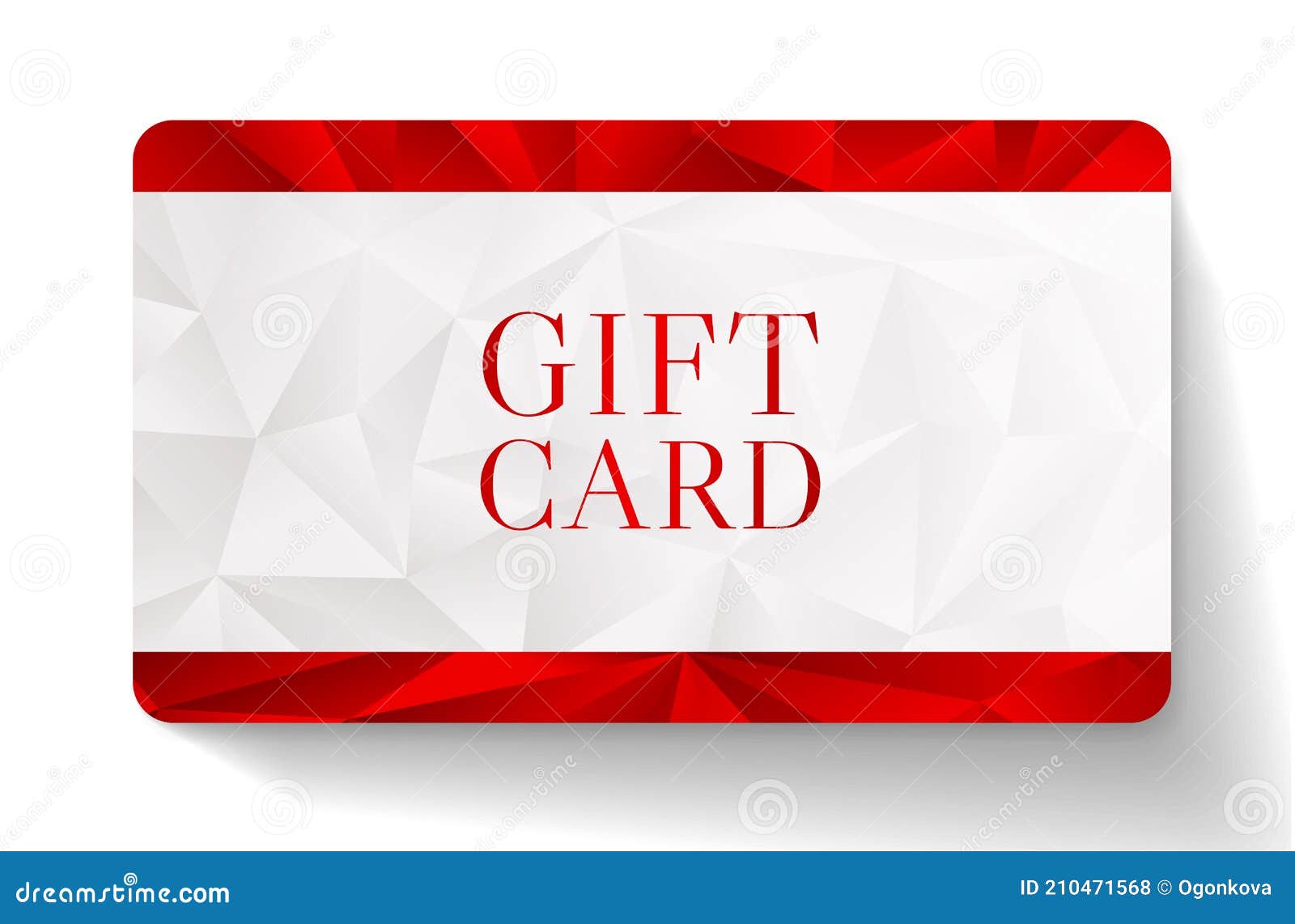 Gift Card with Abstract White Polygon Background Triangle Shape Texture ...
