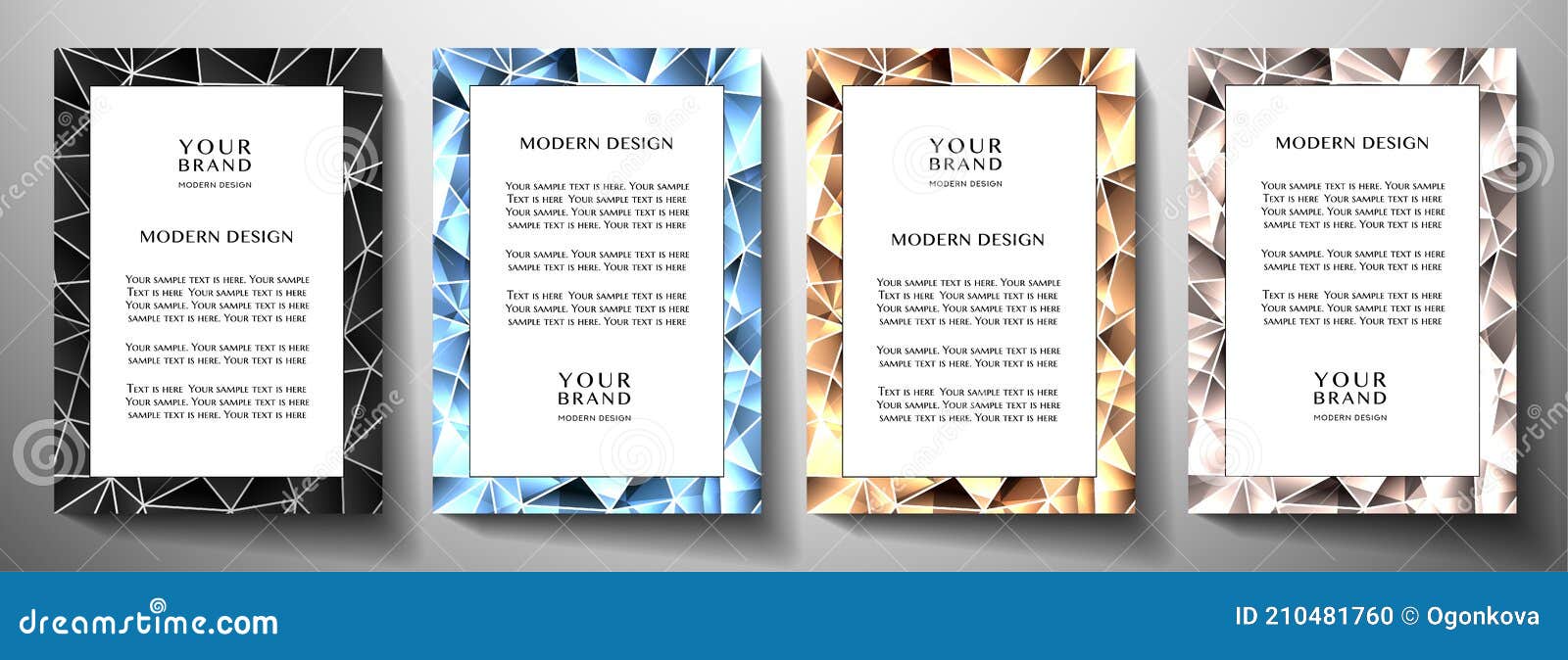 Modern Frame Collection. Formal Vector Background Design with Luxury ...