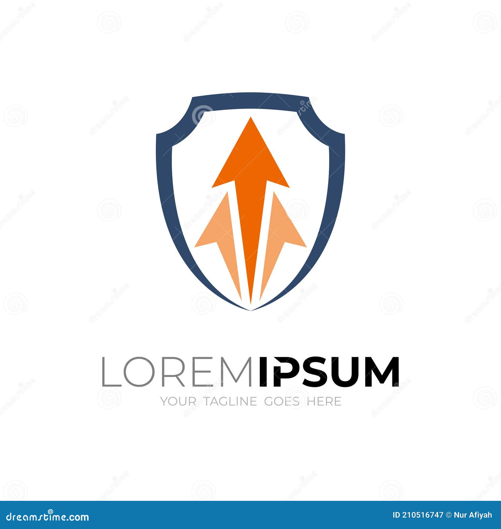 Shield Logo and Up Arrow Design Template Stock Vector - Illustration of ...