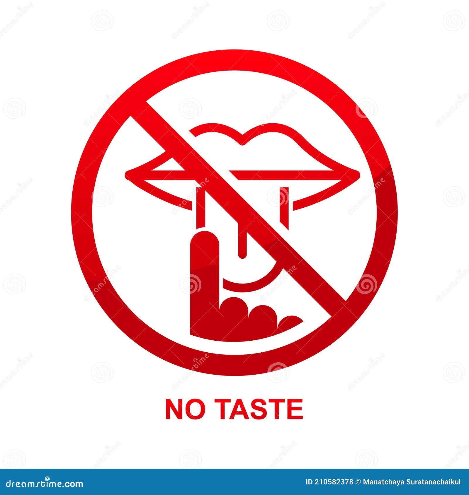 No Taste Sign Isolated on White Background Stock Vector - Illustration ...