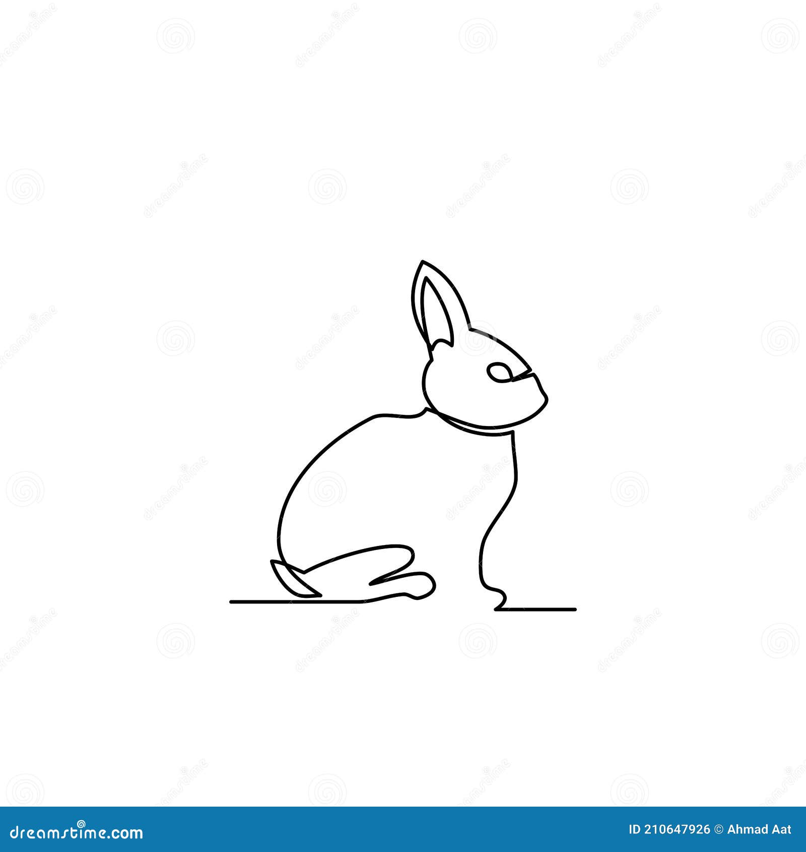 Standing Rabbit Outline