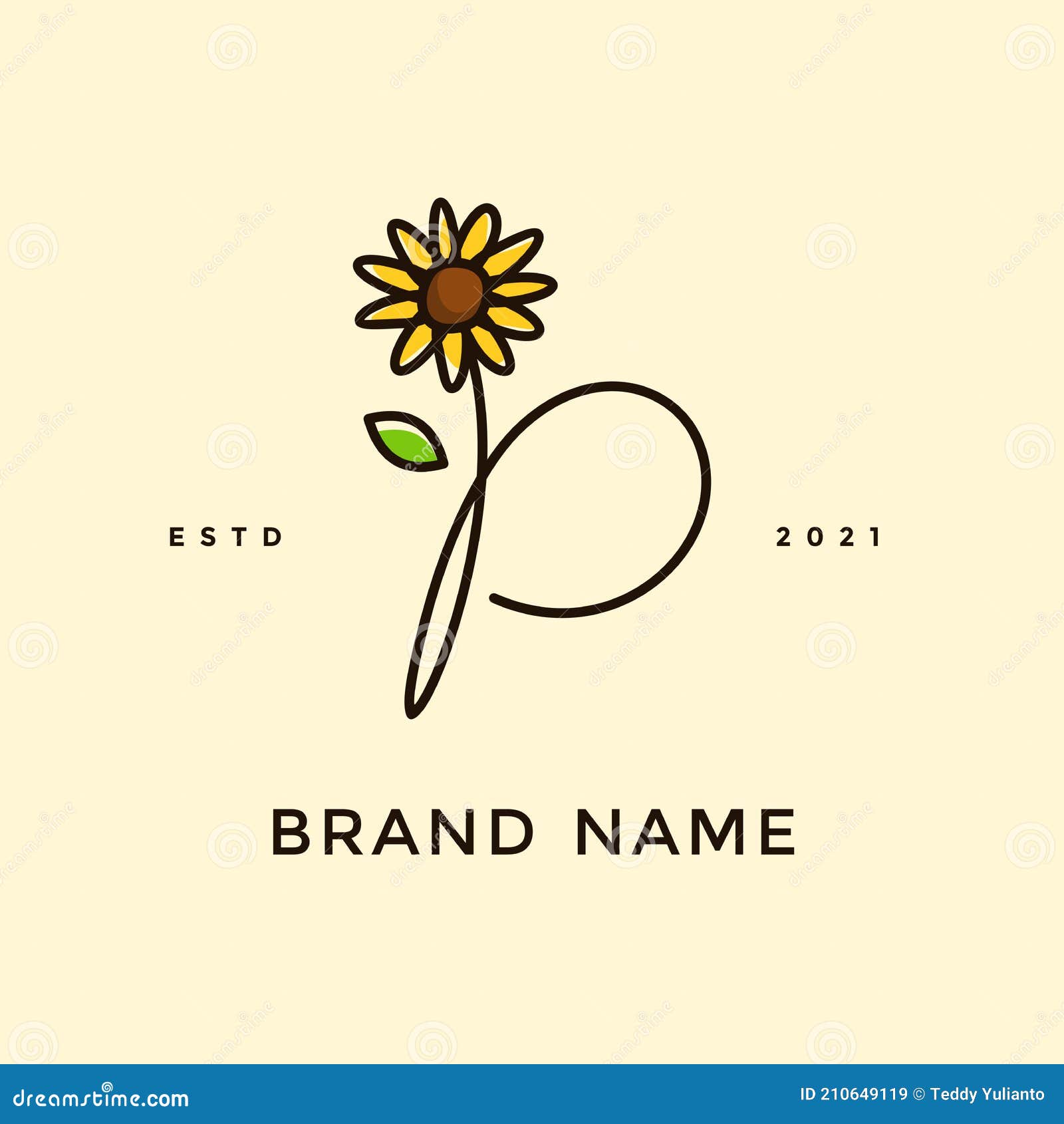 Cheerful Initial Sun Flower P Stock Vector - Illustration of ...