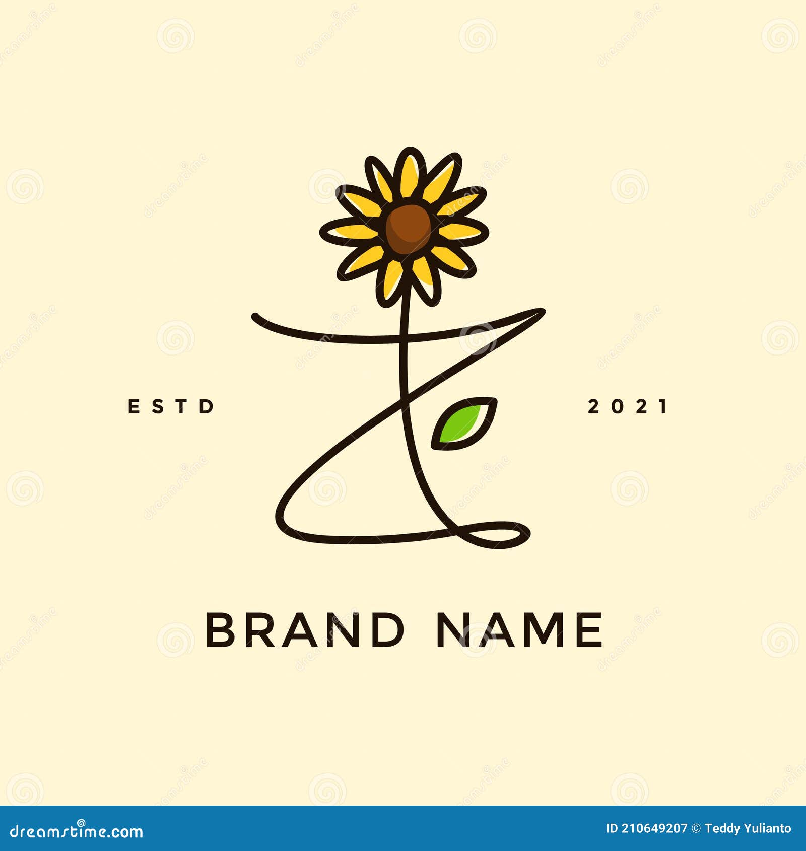Cheerful Initial Sun Flower Z Stock Vector - Illustration of boutique ...