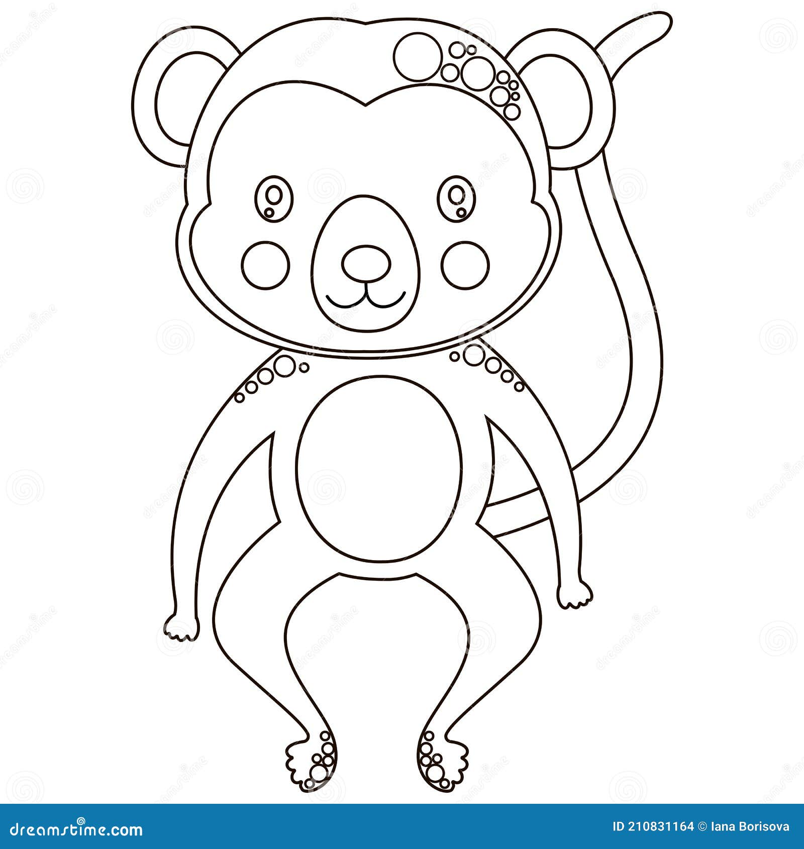 Spider Monkey Logo Line Vector Illustration | CartoonDealer.com #232448156